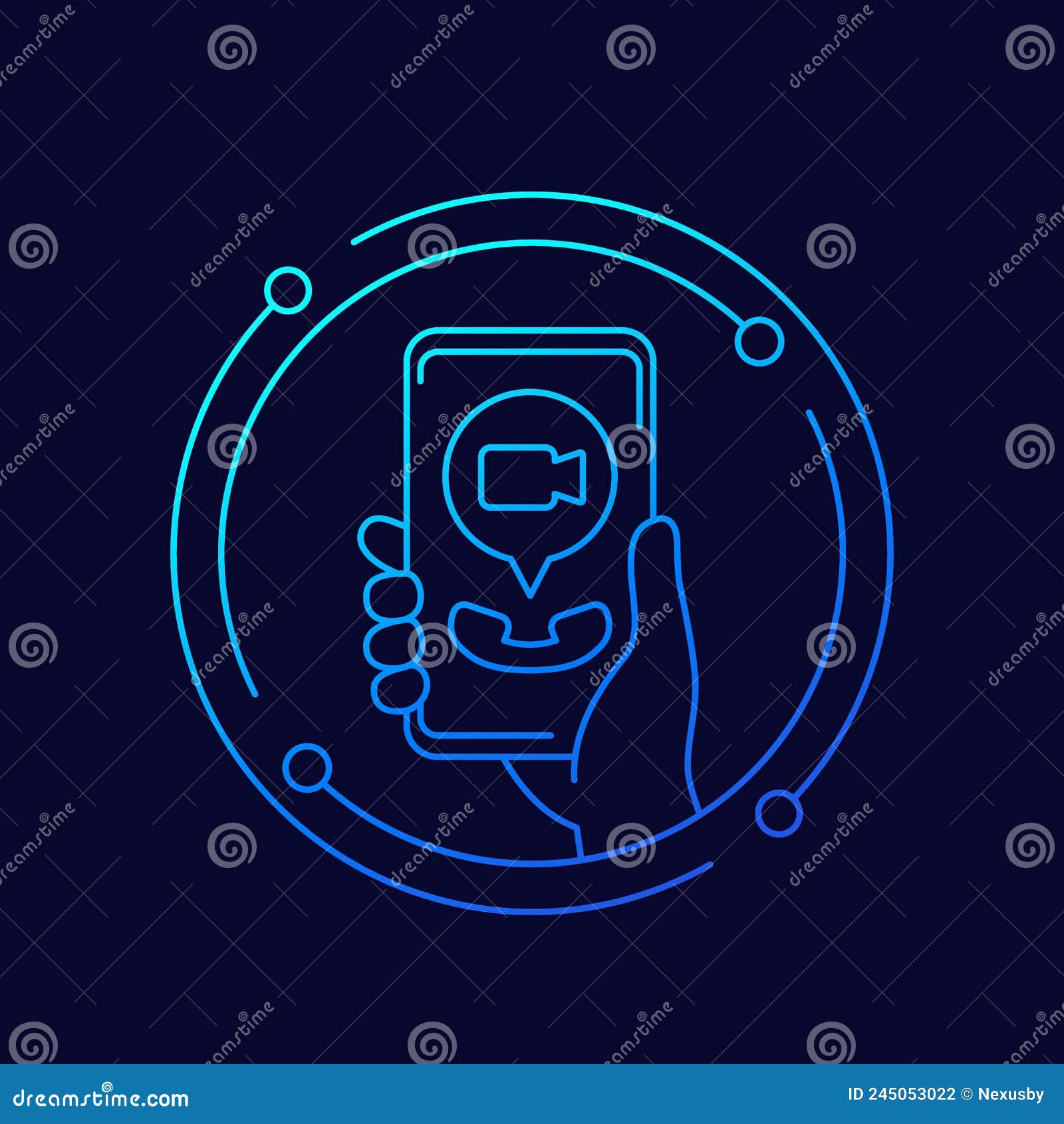 Incoming Video Call. Hand Holding A Smartphone. Royalty-Free Stock ...