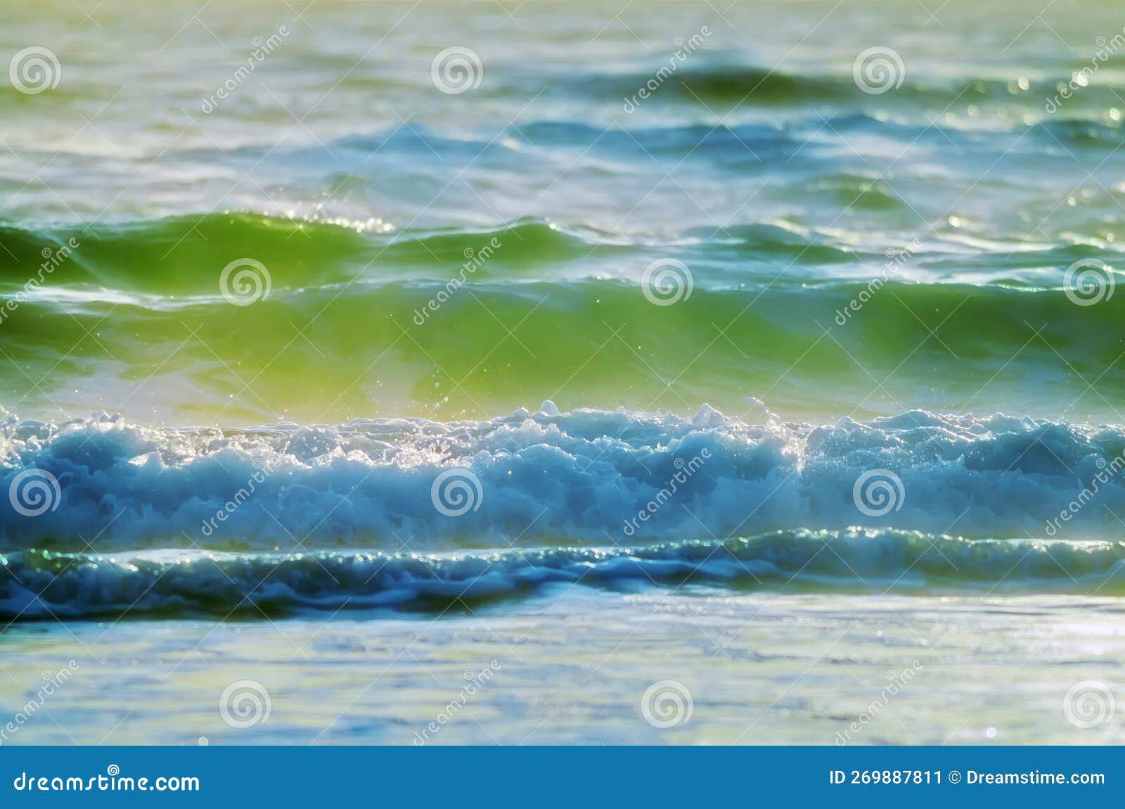 Incoming Waves Rolling Onto the Shore Stock Image - Image of tide ...