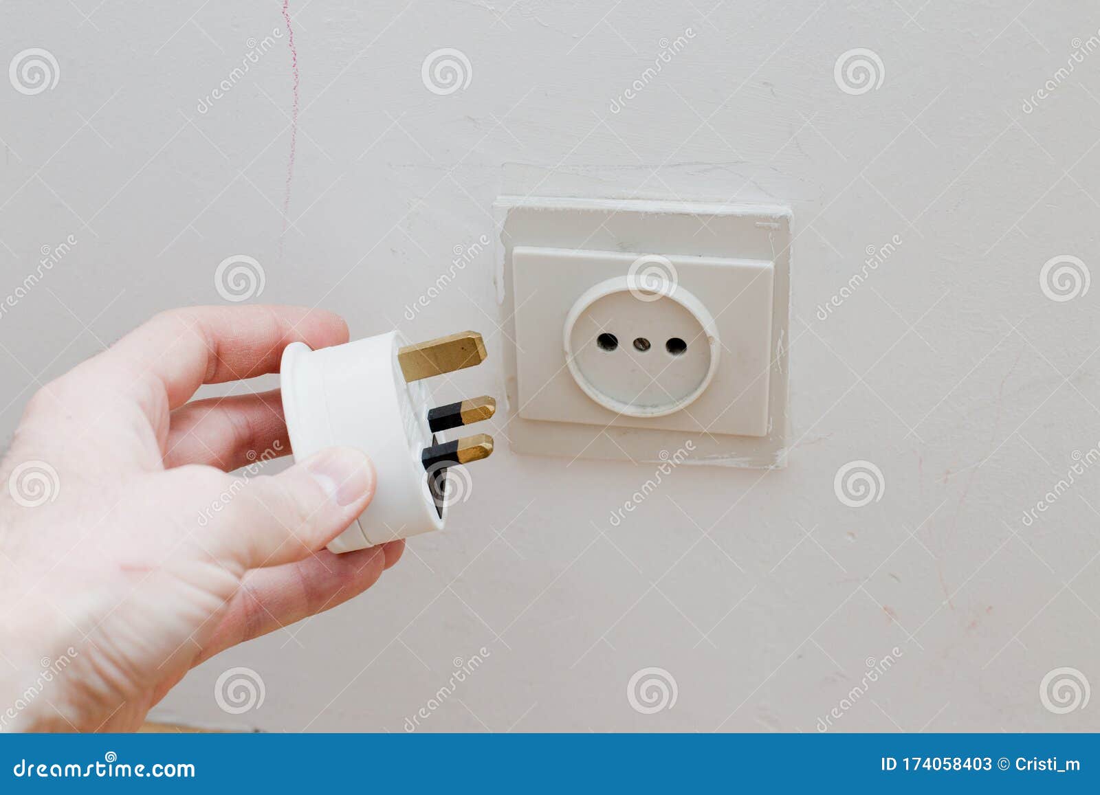 Incompatible Electricity Plug and Socket Stock Image - Image of ...