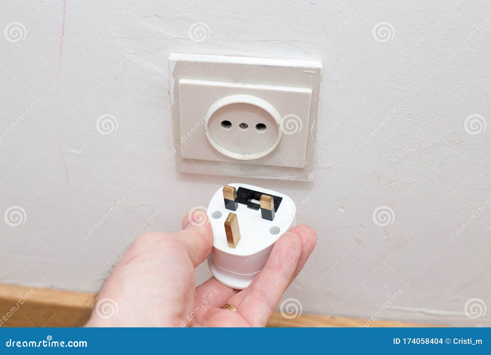 Incompatible Electricity Plug and Socket Stock Photo - Image of ...