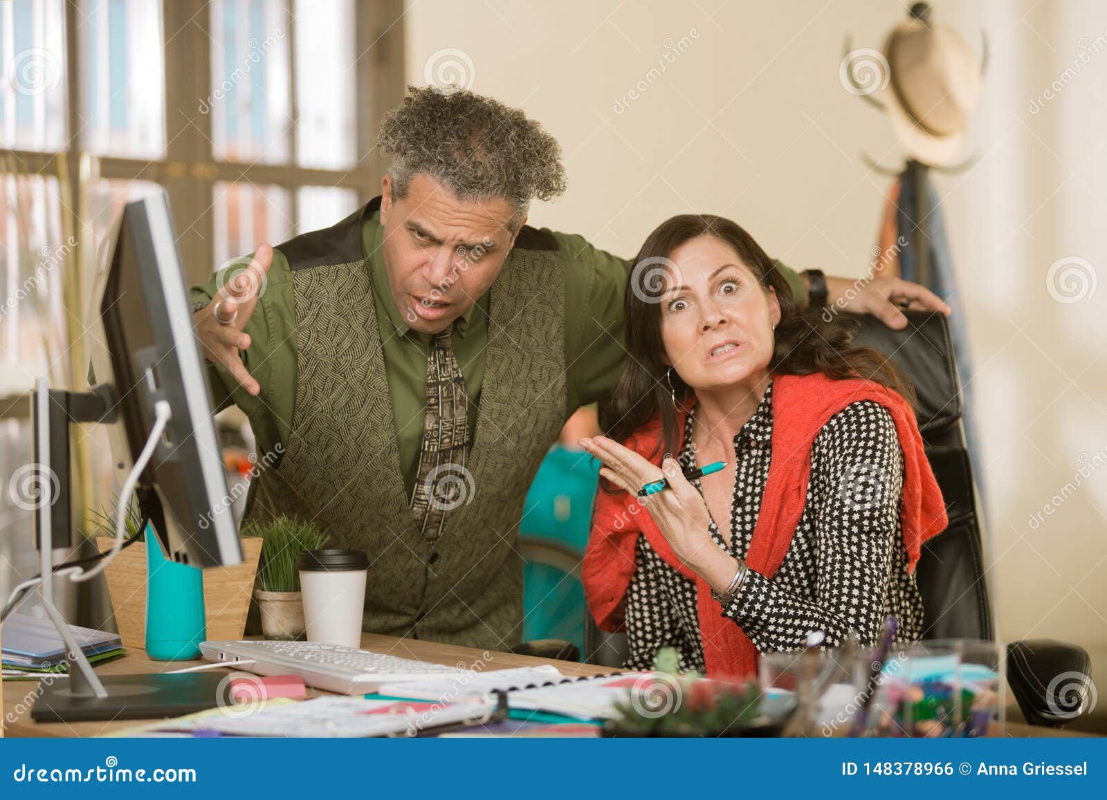 Incompatible Work Team in Sunlit Office Stock Photo - Image of ...