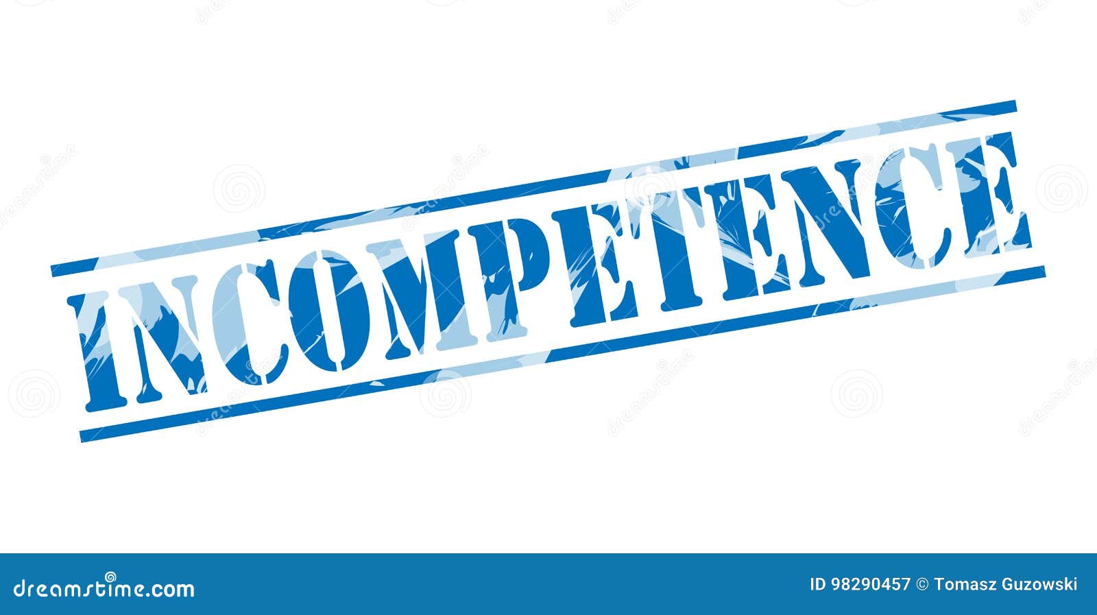 Incompetence blue stamp stock illustration. Illustration of sticker ...