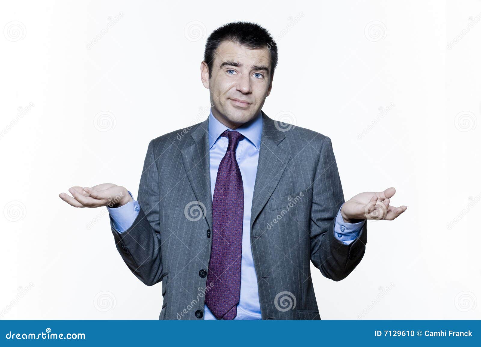 Incompetent man stock photo. Image of emotions, displeased - 7129610