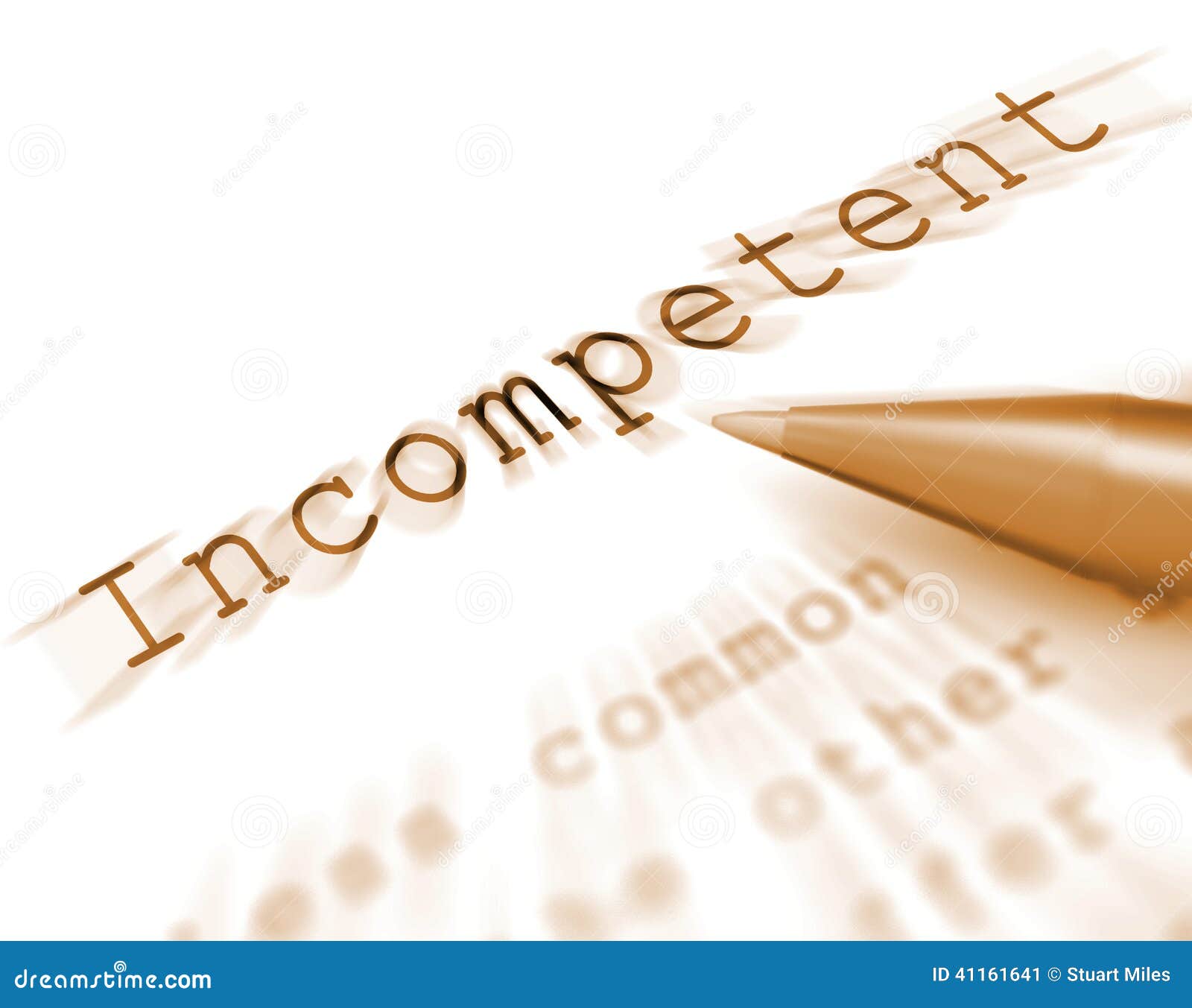 Incompetent Word Displays Incapable Unqualified or Inefficient Stock ...