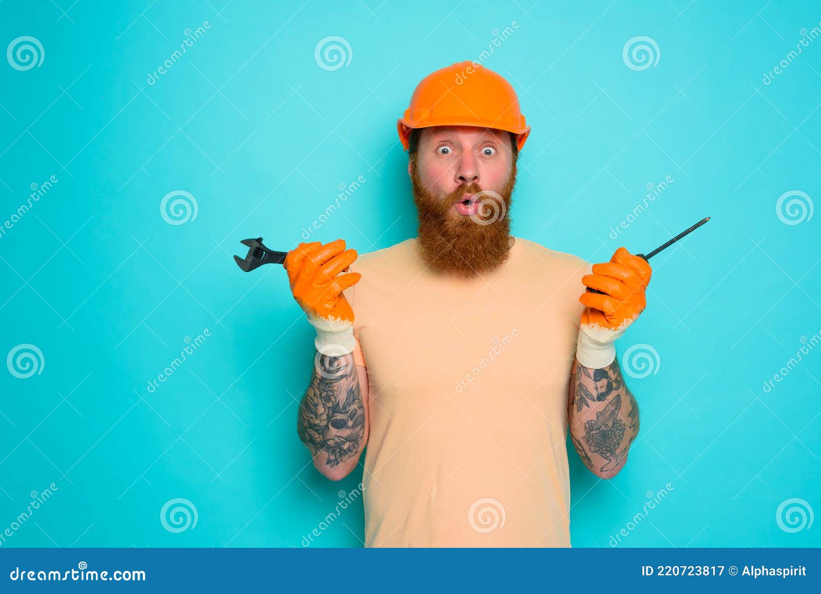 Incompetent Worker is Afraid and Worried about His Work Stock Image ...