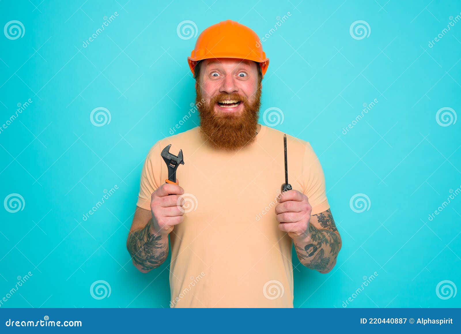 Incompetent Worker is Unsure and Confused about His Work Stock Image ...