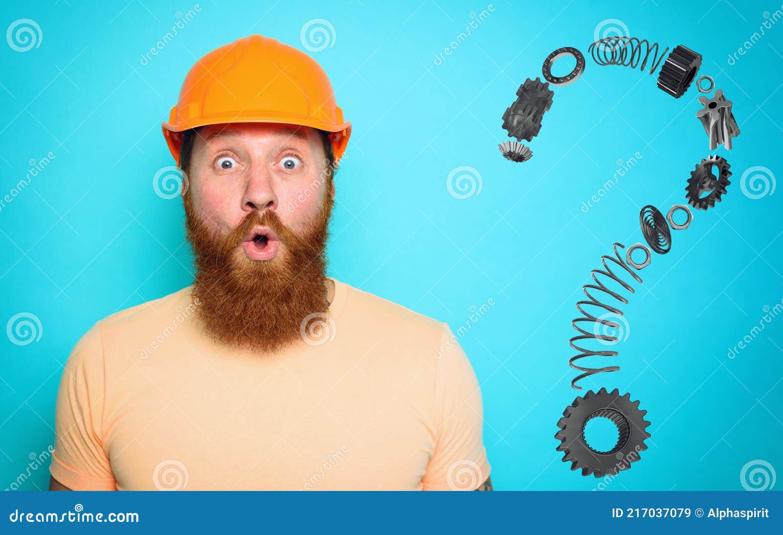 Incompetent Worker is Unsure about His Work and Has Doubts. Cyan ...