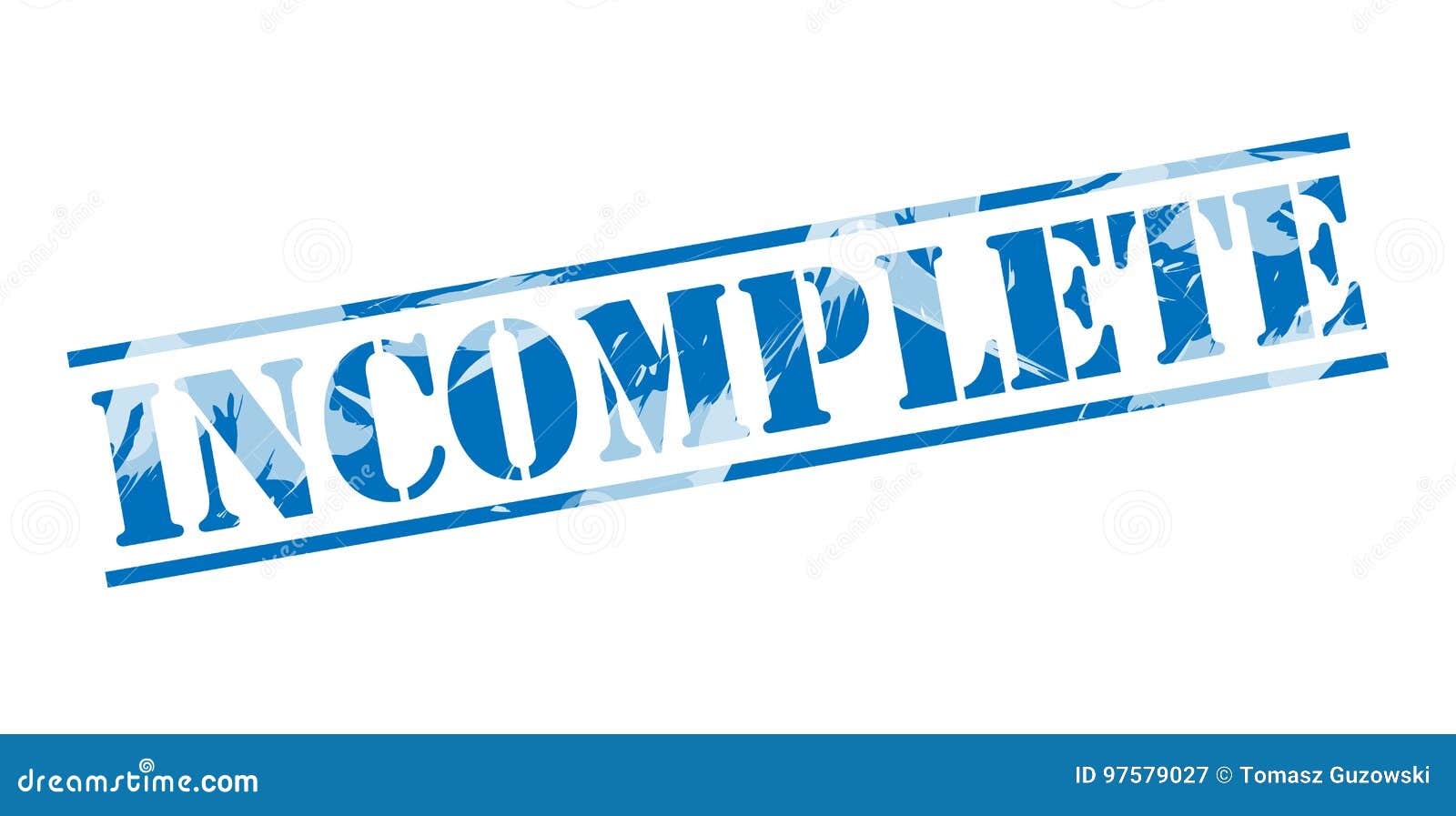 Incomplete blue stamp stock illustration. Illustration of grungy - 97579027