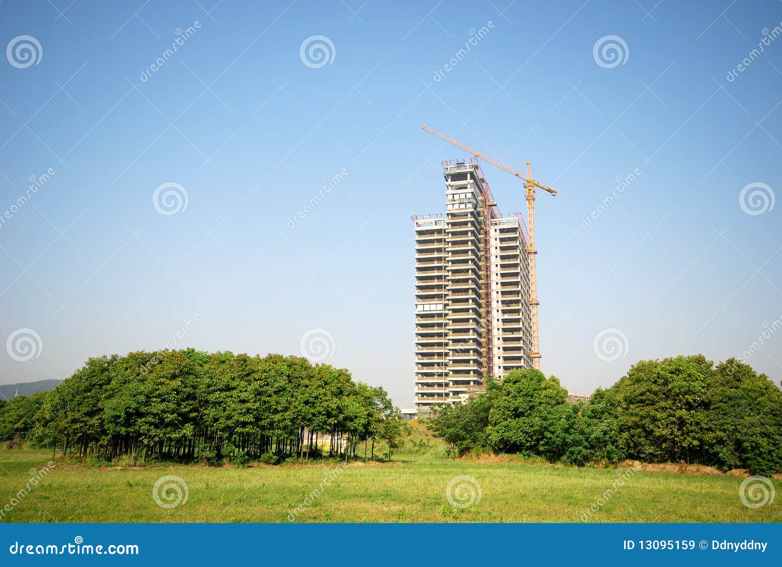 Incomplete Building stock image. Image of building, equipment - 13095159