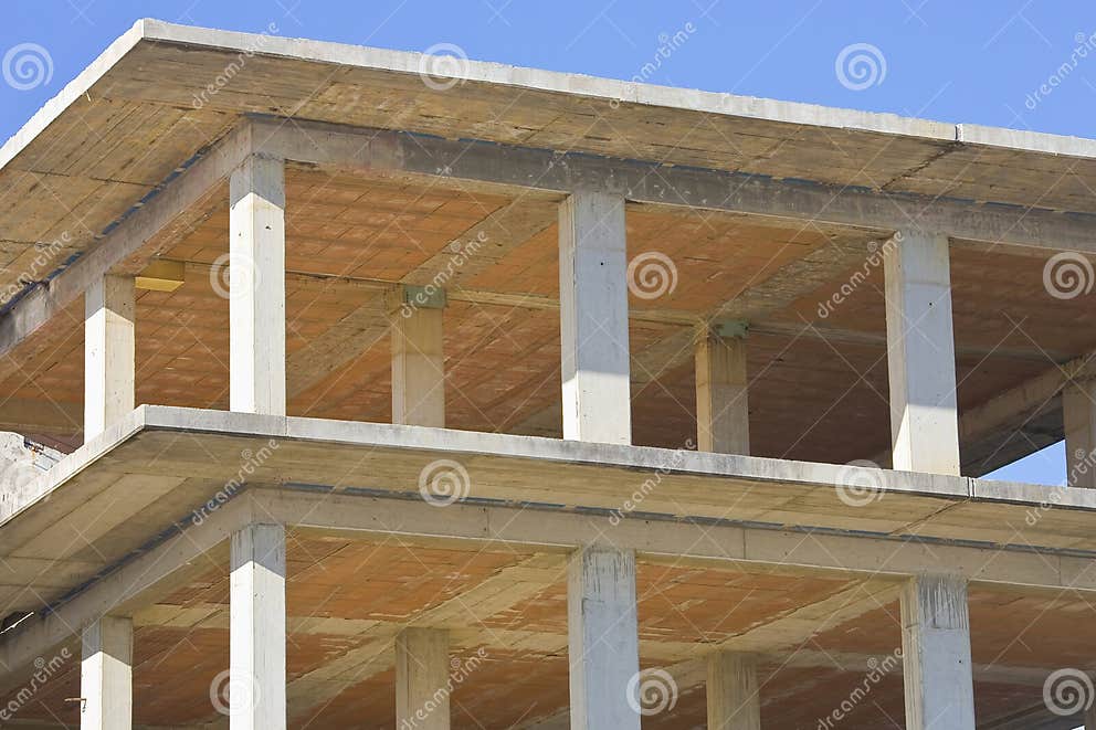 Incomplete Building Concrete Construction Frame for the Construction of ...