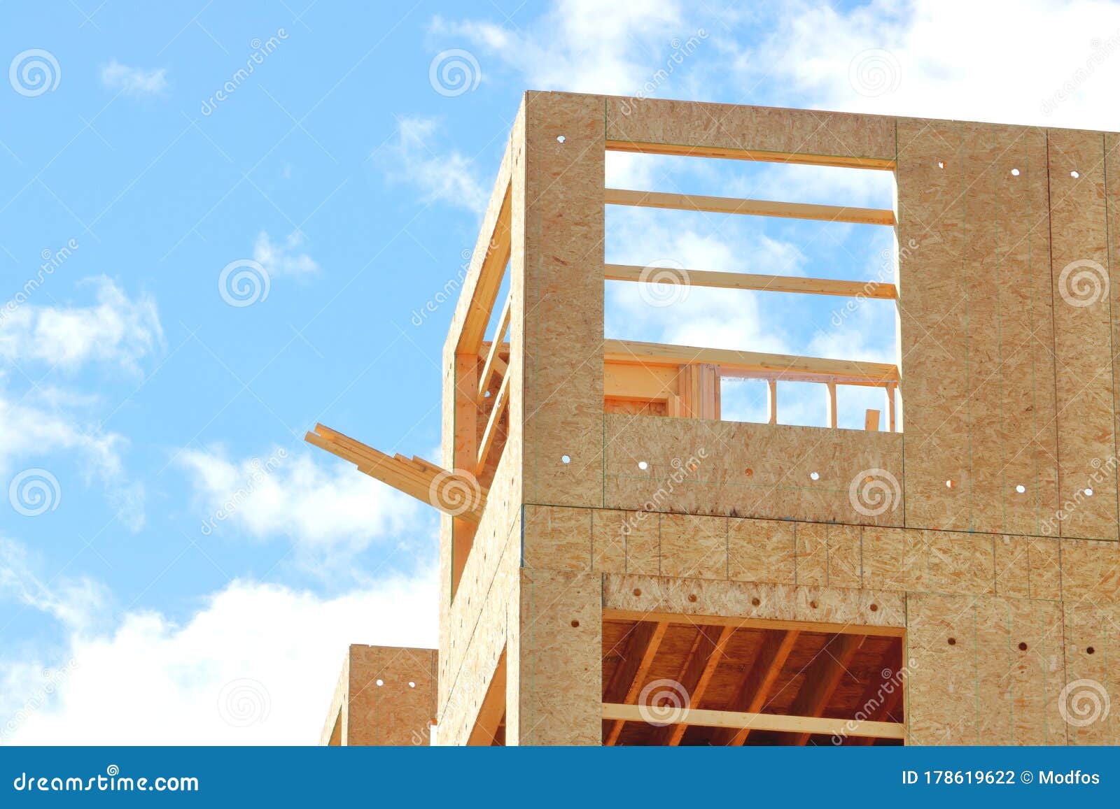 Incomplete Building and Construction Site Stock Photo - Image of board ...