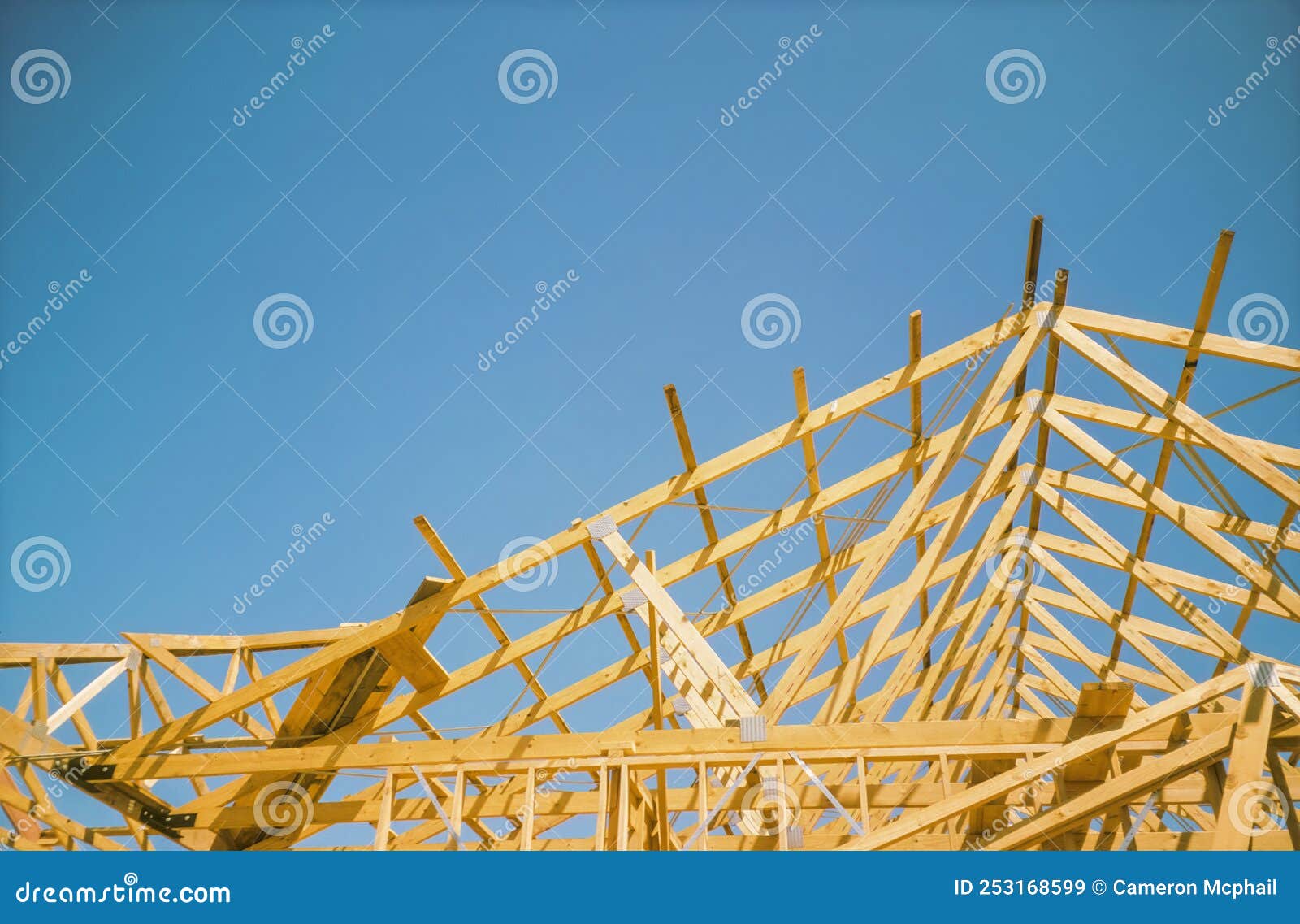 Incomplete Building Roof Under Construction Stock Image - Image of ...