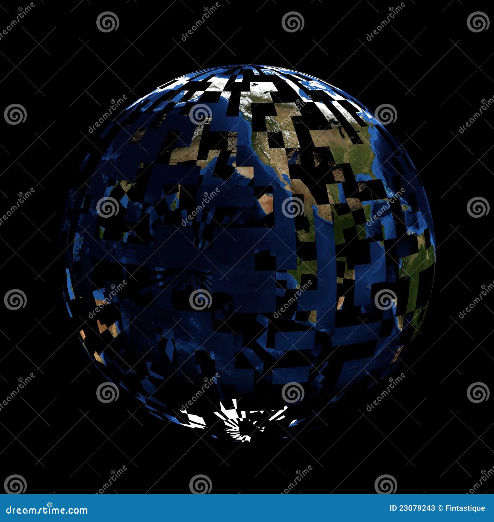 Incomplete earth sphere stock illustration. Illustration of sphere ...