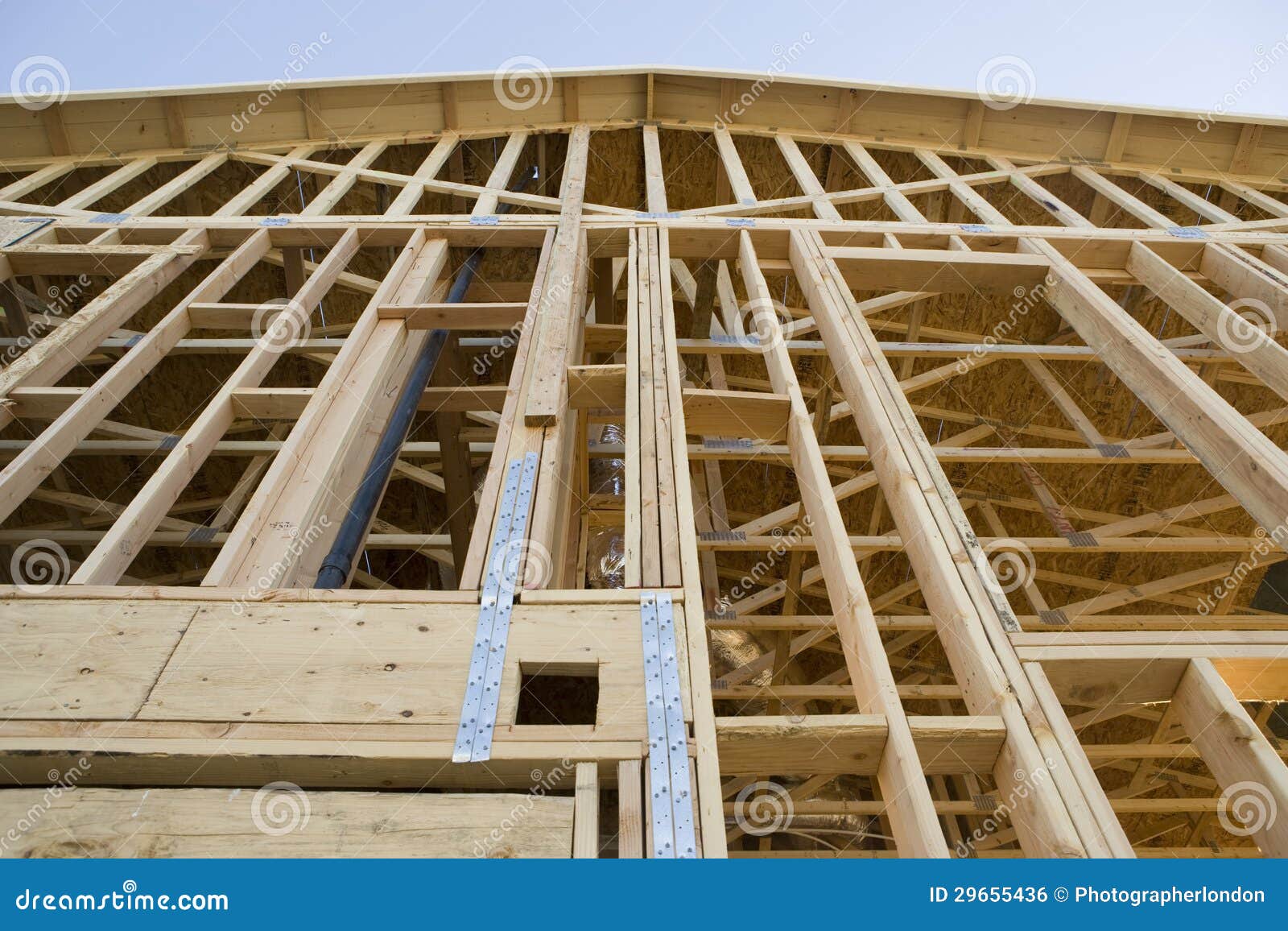 Incomplete House Under Construction Stock Photo - Image of joist, site ...