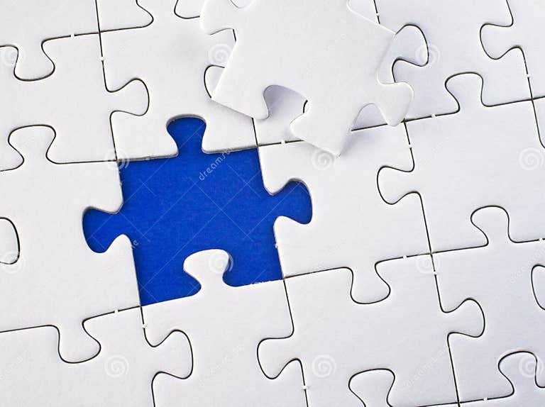 Incomplete jigsaw puzzle stock photo. Image of interlocked - 29123418
