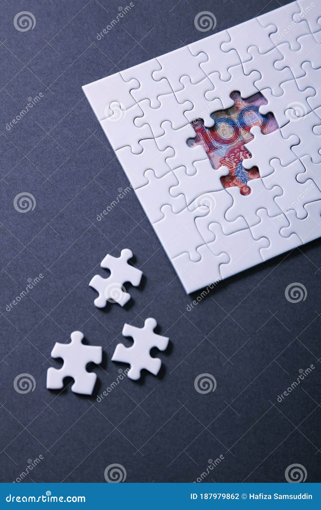Incomplete Jigsaw Puzzle. Conceptual Image Stock Illustration ...