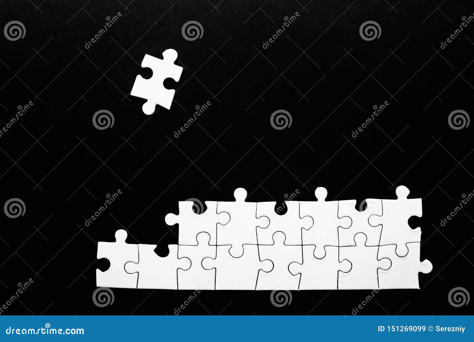 Incomplete Jigsaw Puzzle on Dark Background Stock Image - Image of ...