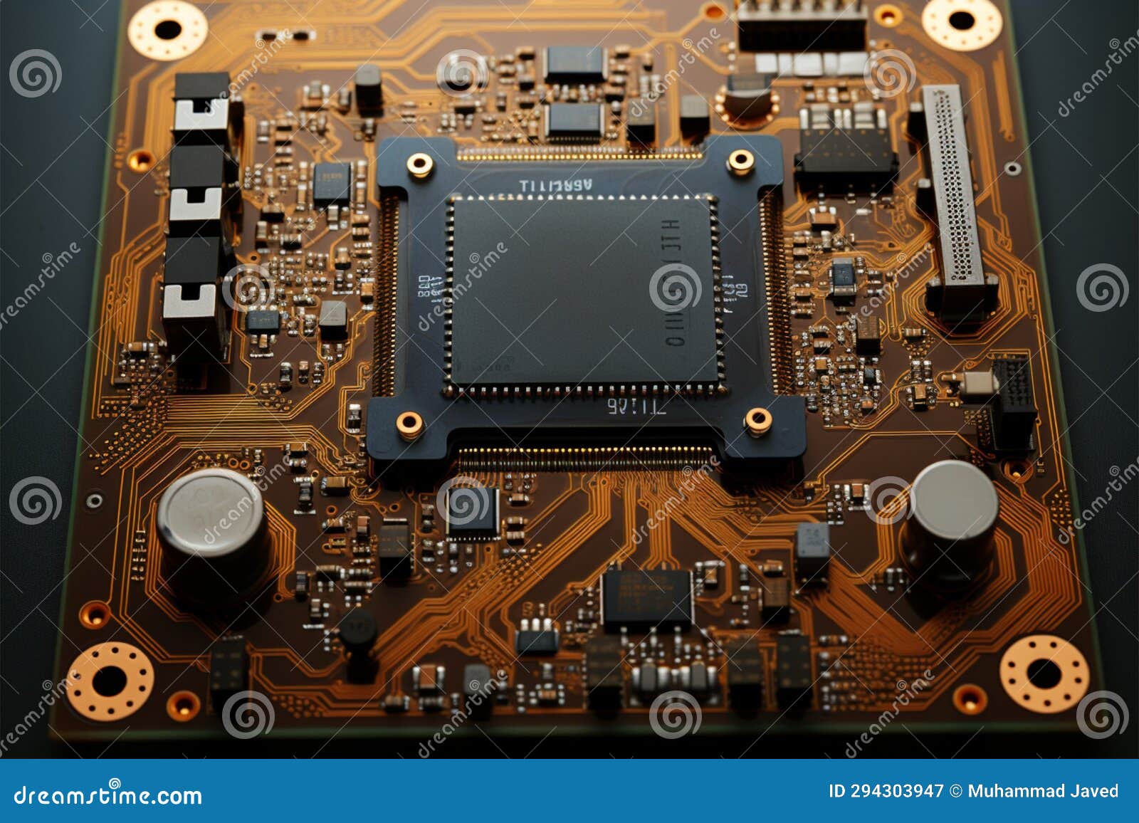 Incomplete PCB Top View Reveals the Absence of Essential Components ...