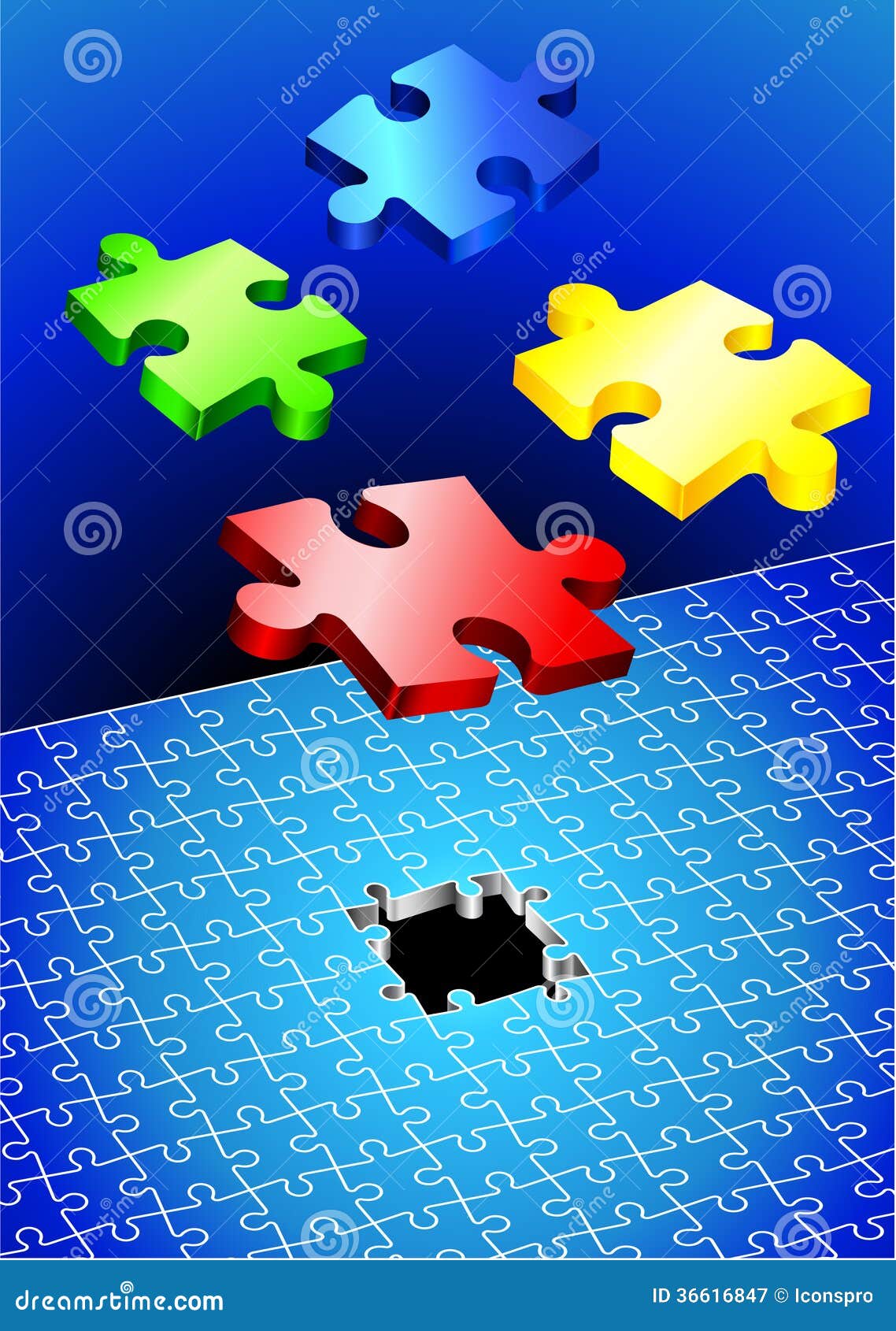 Incomplete Puzzle Showing Achievement Or Completion Royalty-Free Stock ...