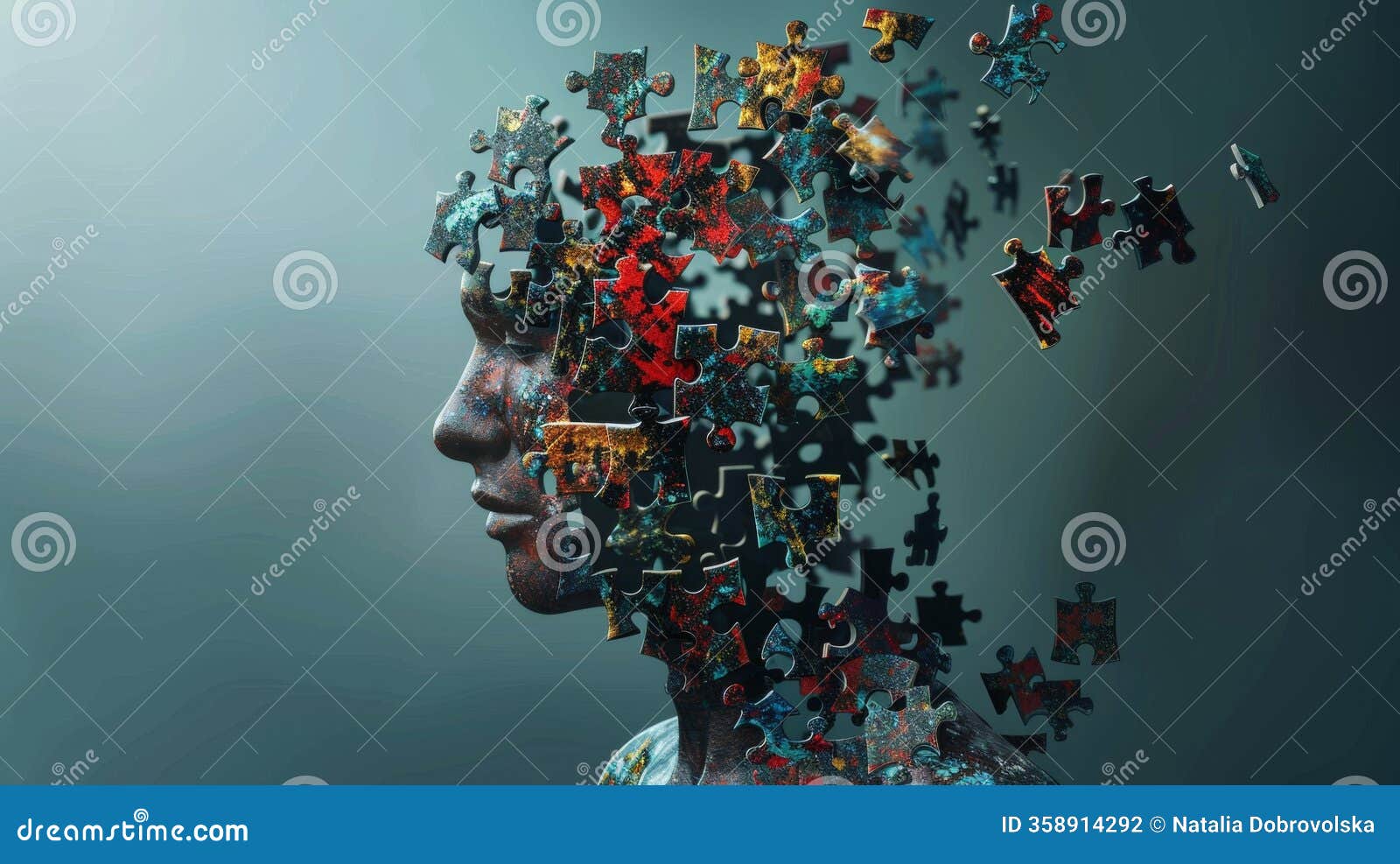 Incomplete Puzzle Symbolizing Distorted Thinking Patterns in Cognitive ...