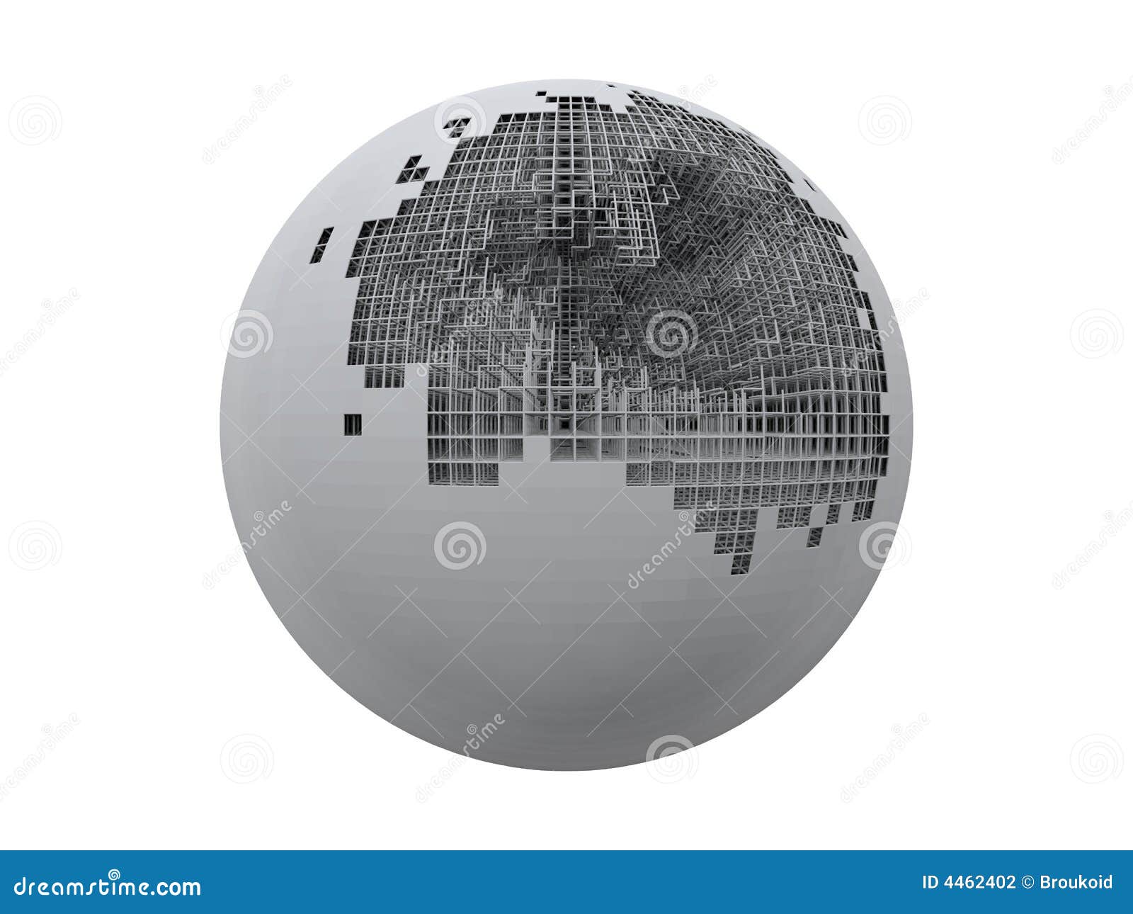 Incomplete sphere stock illustration. Illustration of geometric - 4462402