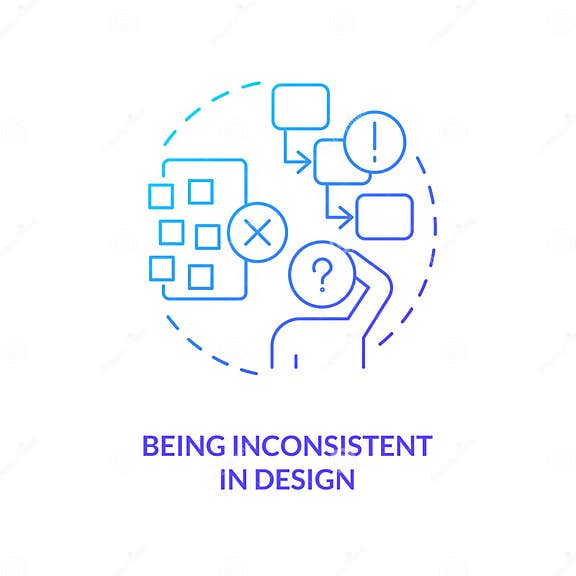 Inconsistency Blue Gradient Concept Icon Stock Vector - Illustration of ...