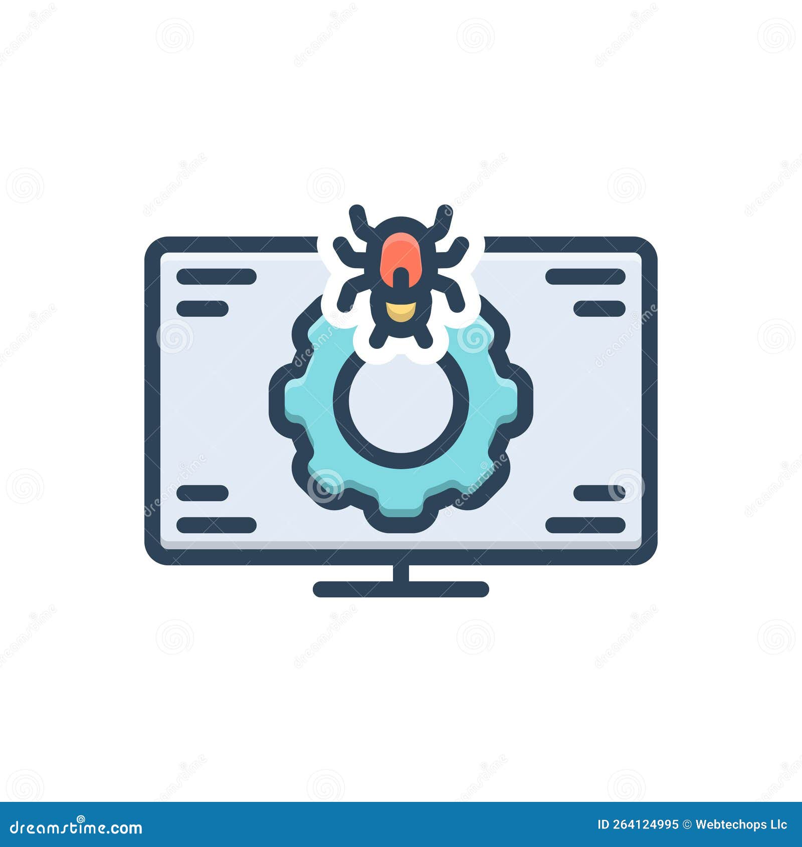 Color Illustration Icon for Incorporate, Computer and App Stock Vector ...