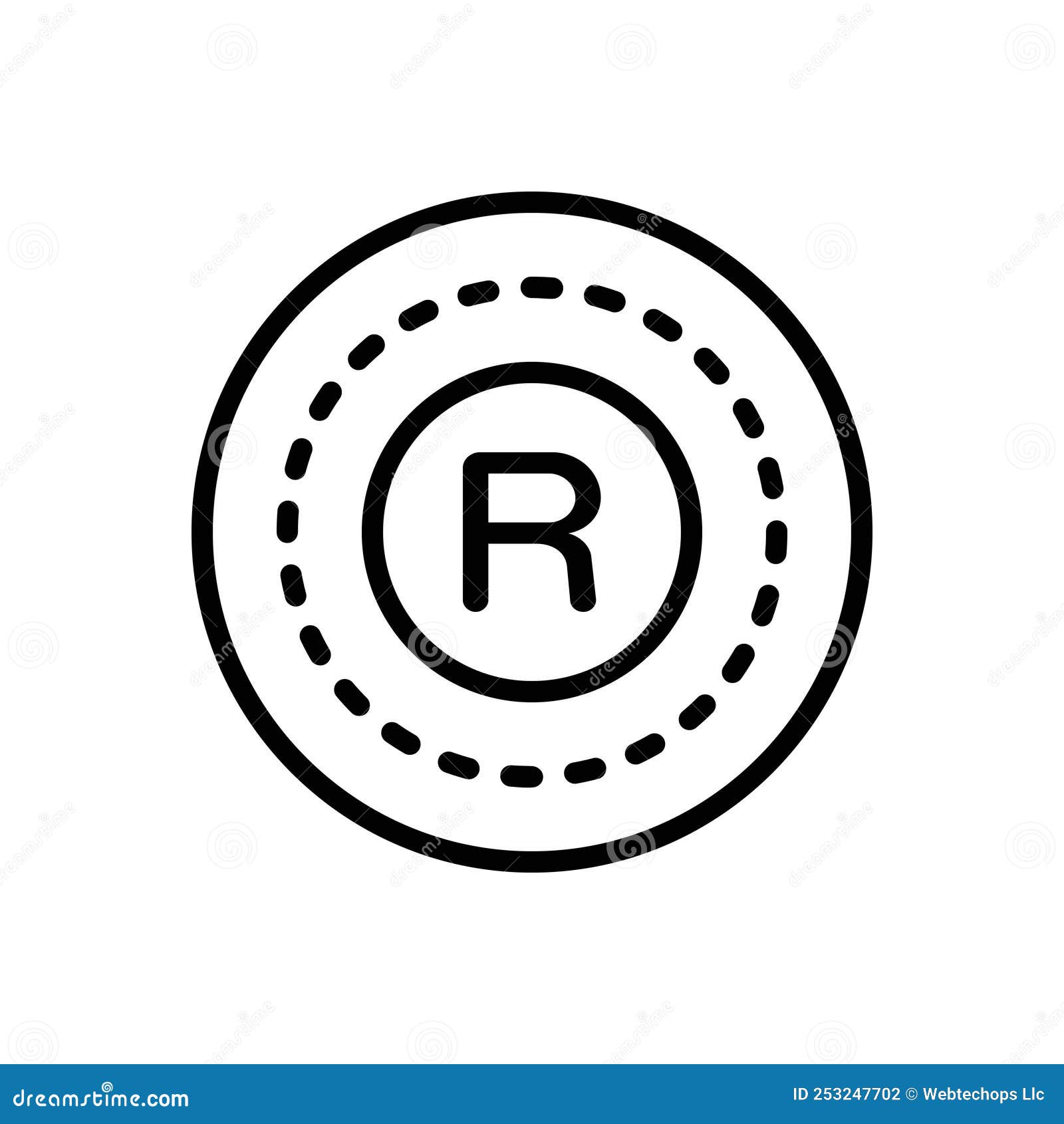 Black Line Icon for Incorporated, Integrated and Circle Stock Vector ...