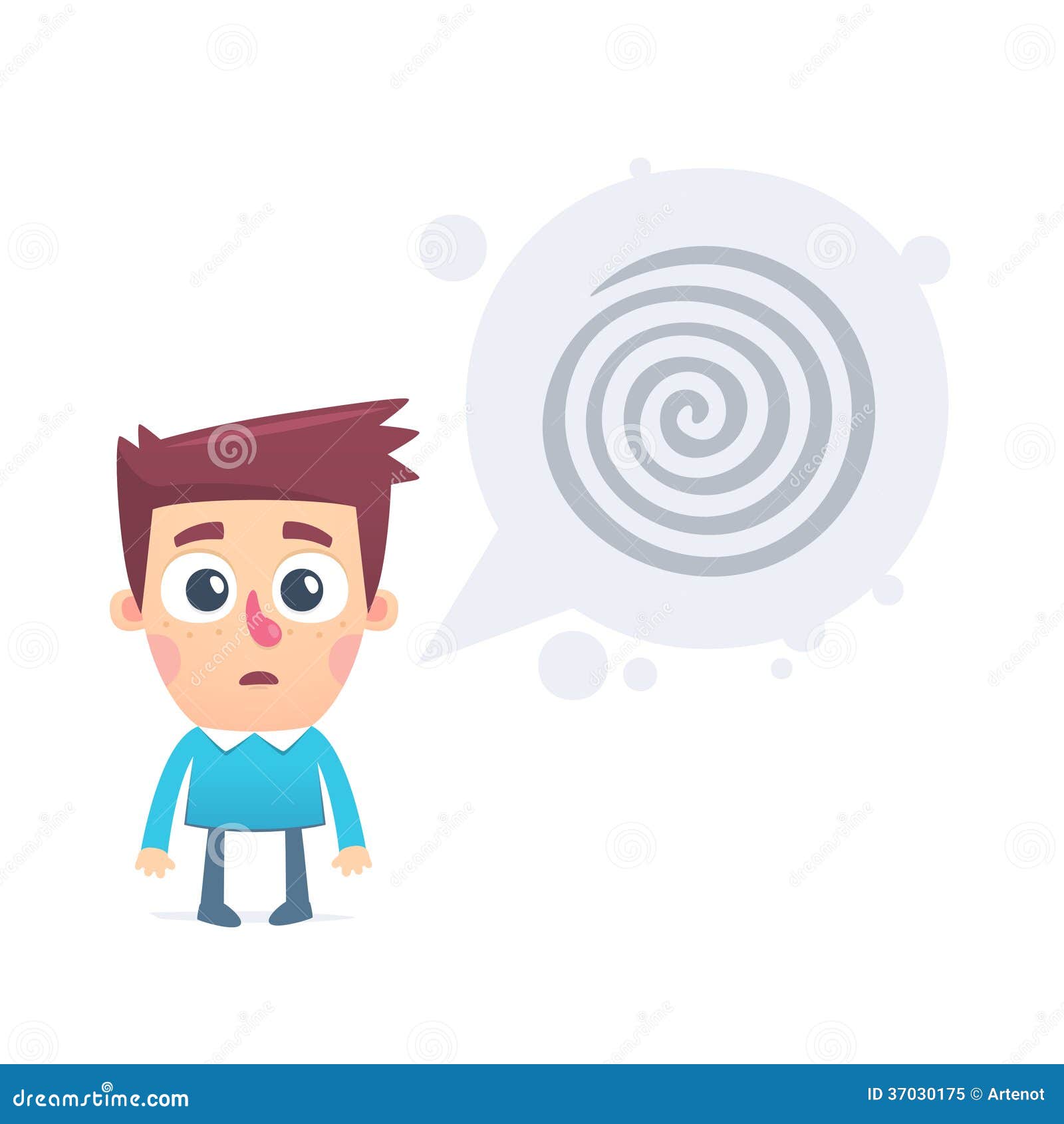 Disoriented Funny Snail, Cute Comic Mollusk Character Cartoon Vector ...