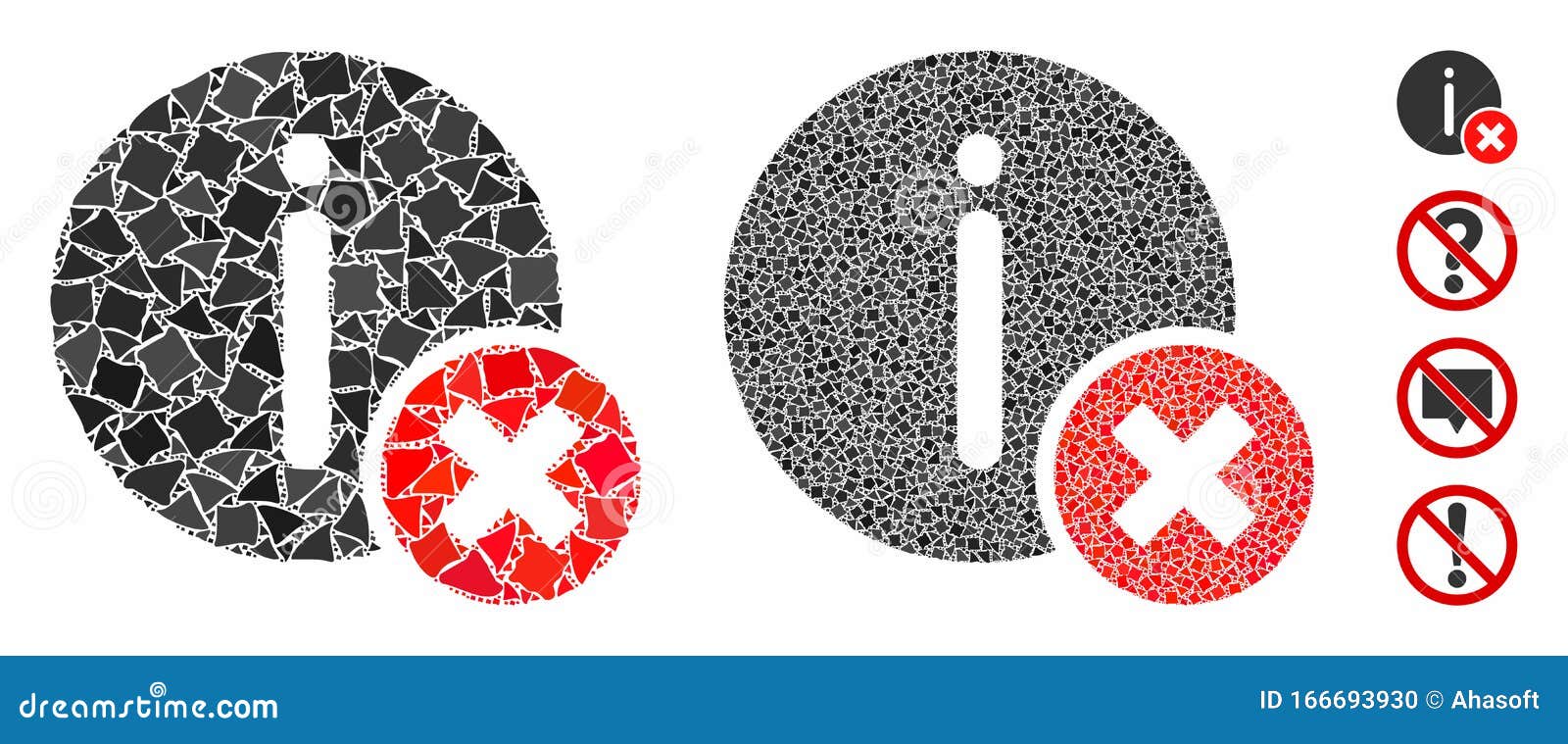 Incorrect Info Composition Icon of Inequal Parts Stock Vector ...