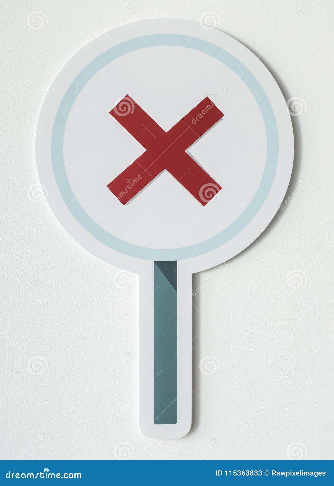 Incorrect Red Cross Rejection Icon Stock Illustration - Illustration of ...