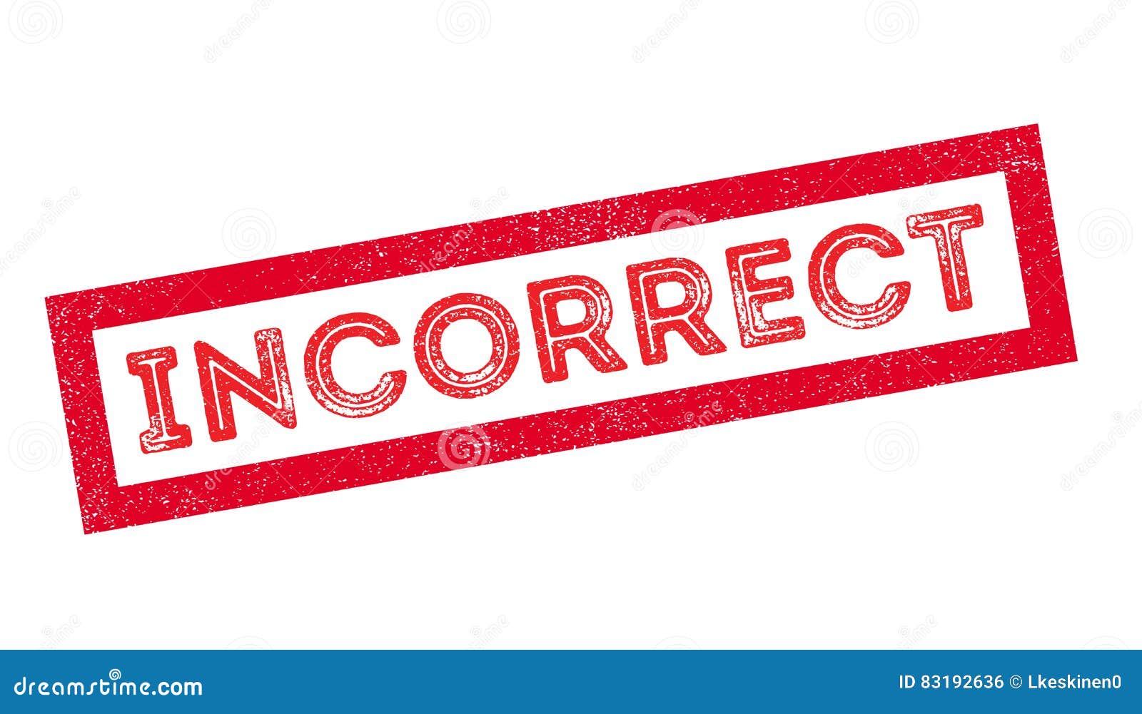 Incorrect rubber stamp stock illustration. Illustration of incorrect ...