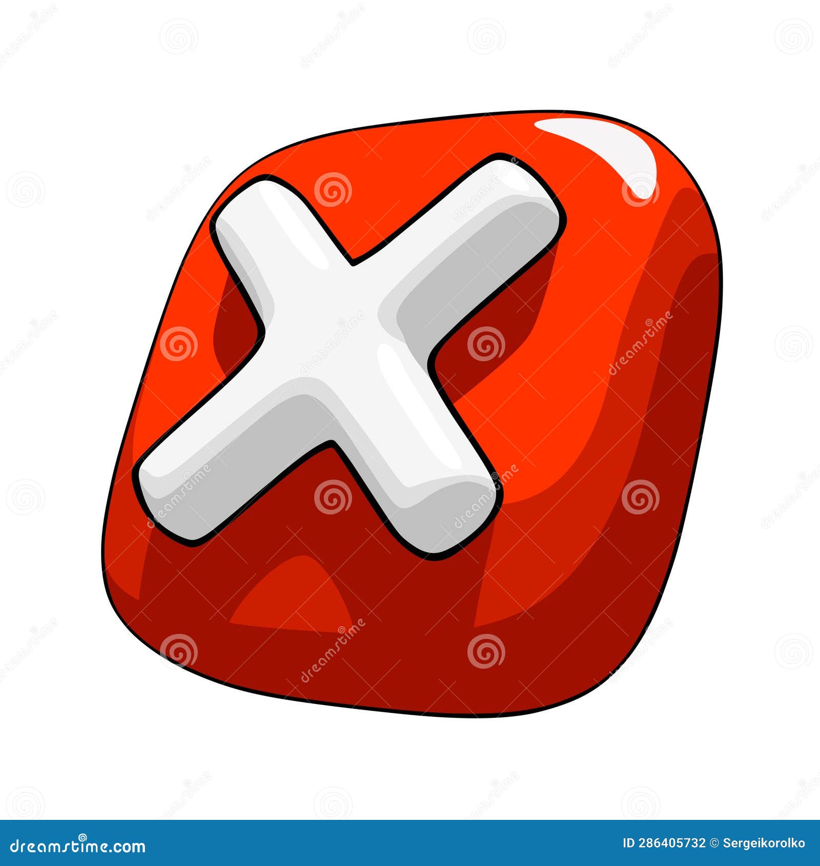 Two-barred Cross Of Lorraine, Black And White Vector Silhouette ...