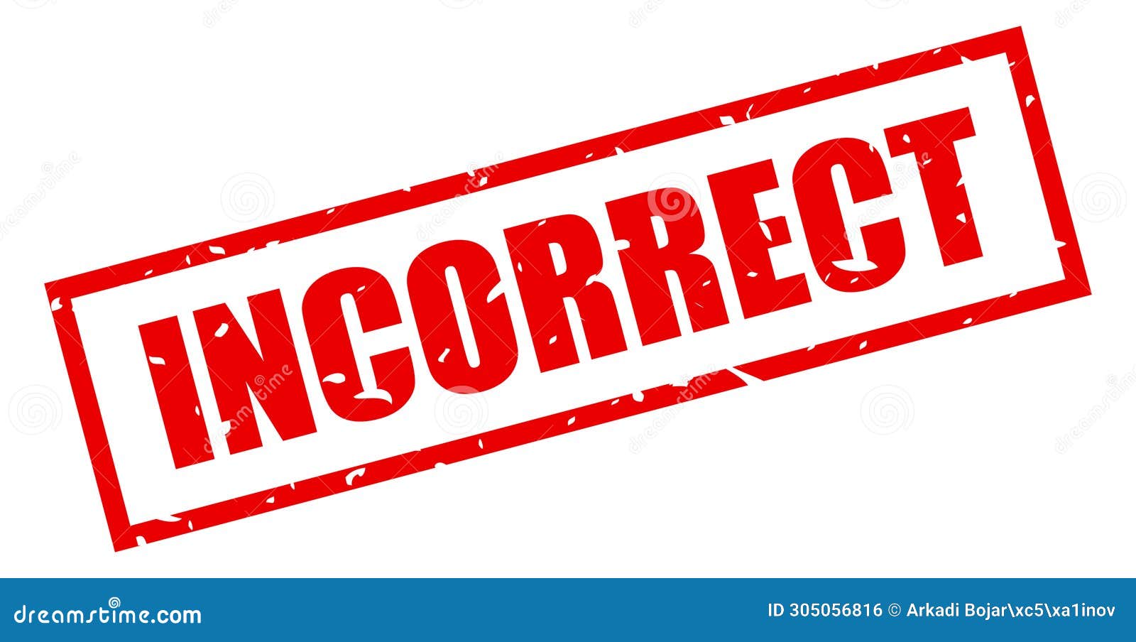 Incorrect Vector Rubber Stamp Stock Vector - Illustration of result ...