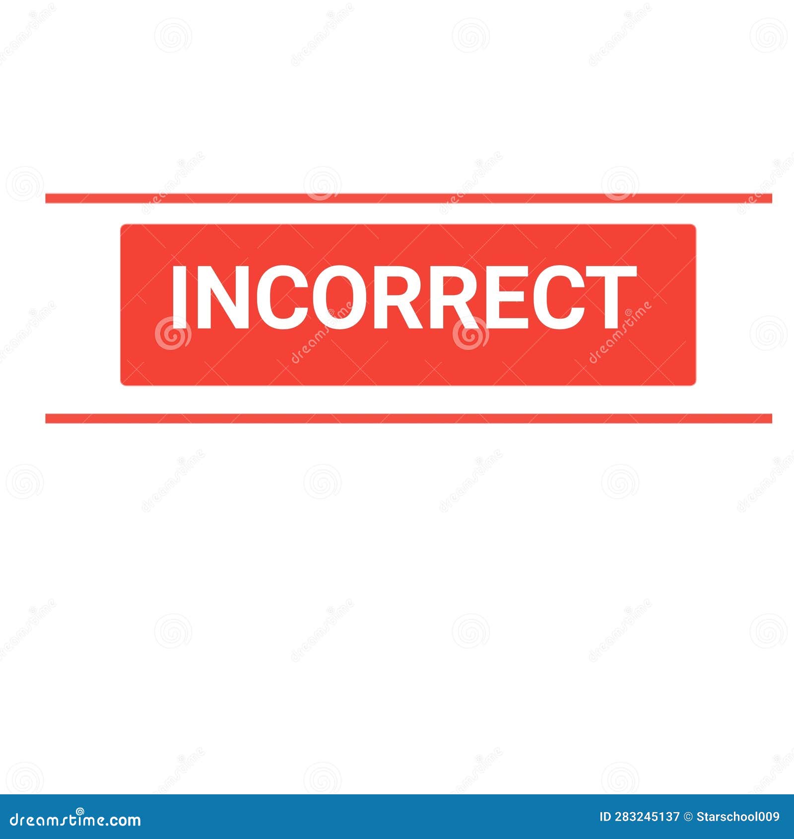 INCORRECT WATERMARK STAMP on WHITES Stock Illustration - Illustration ...