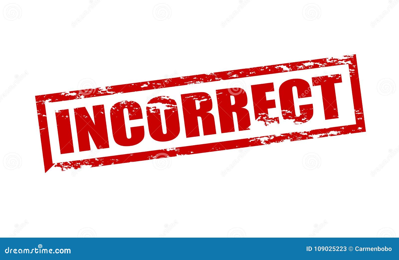 Incorreto ilustração stock. Ilustração de imprecisa - 109025223
