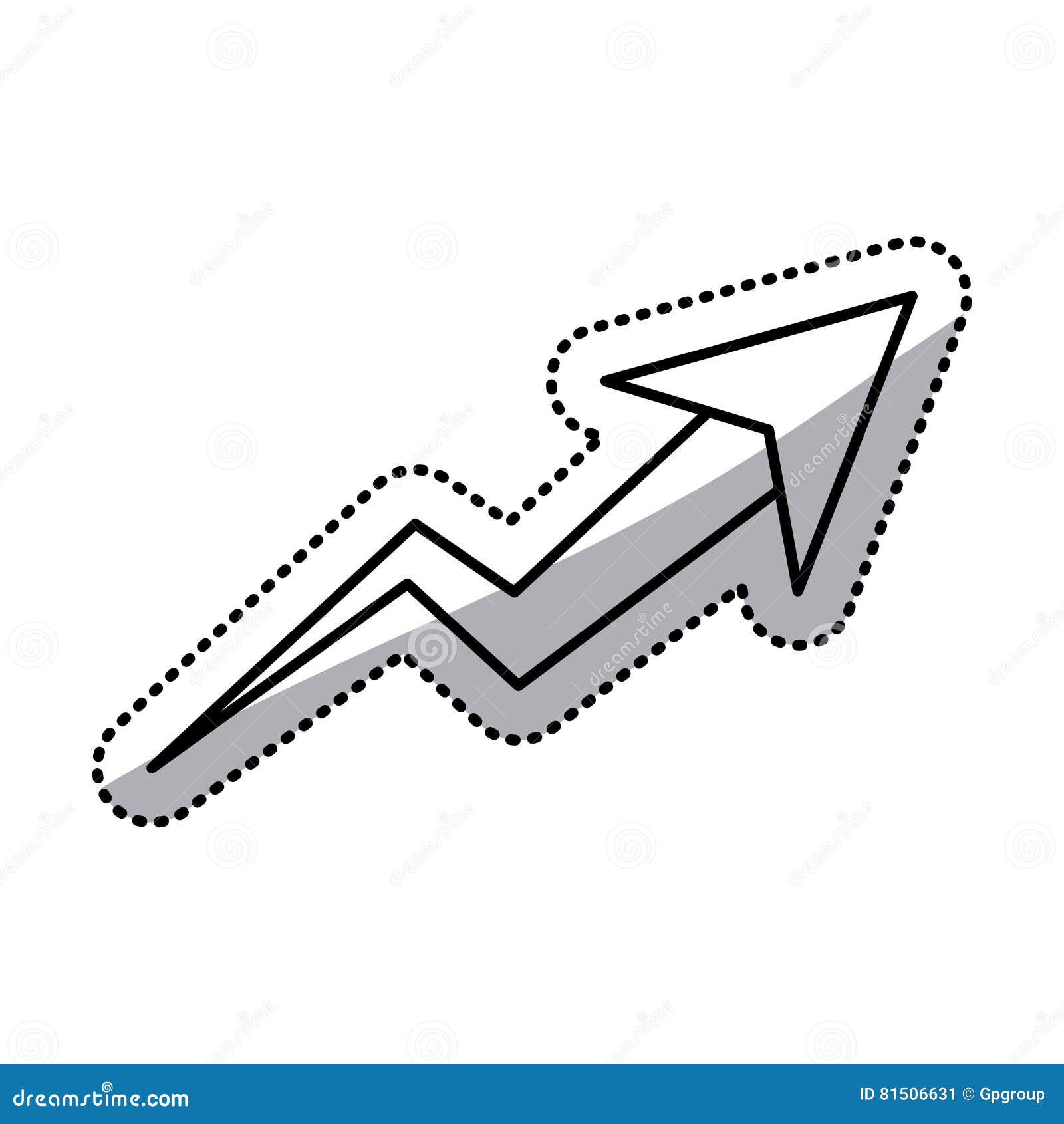 Increase arrow design stock illustration. Illustration of interface ...