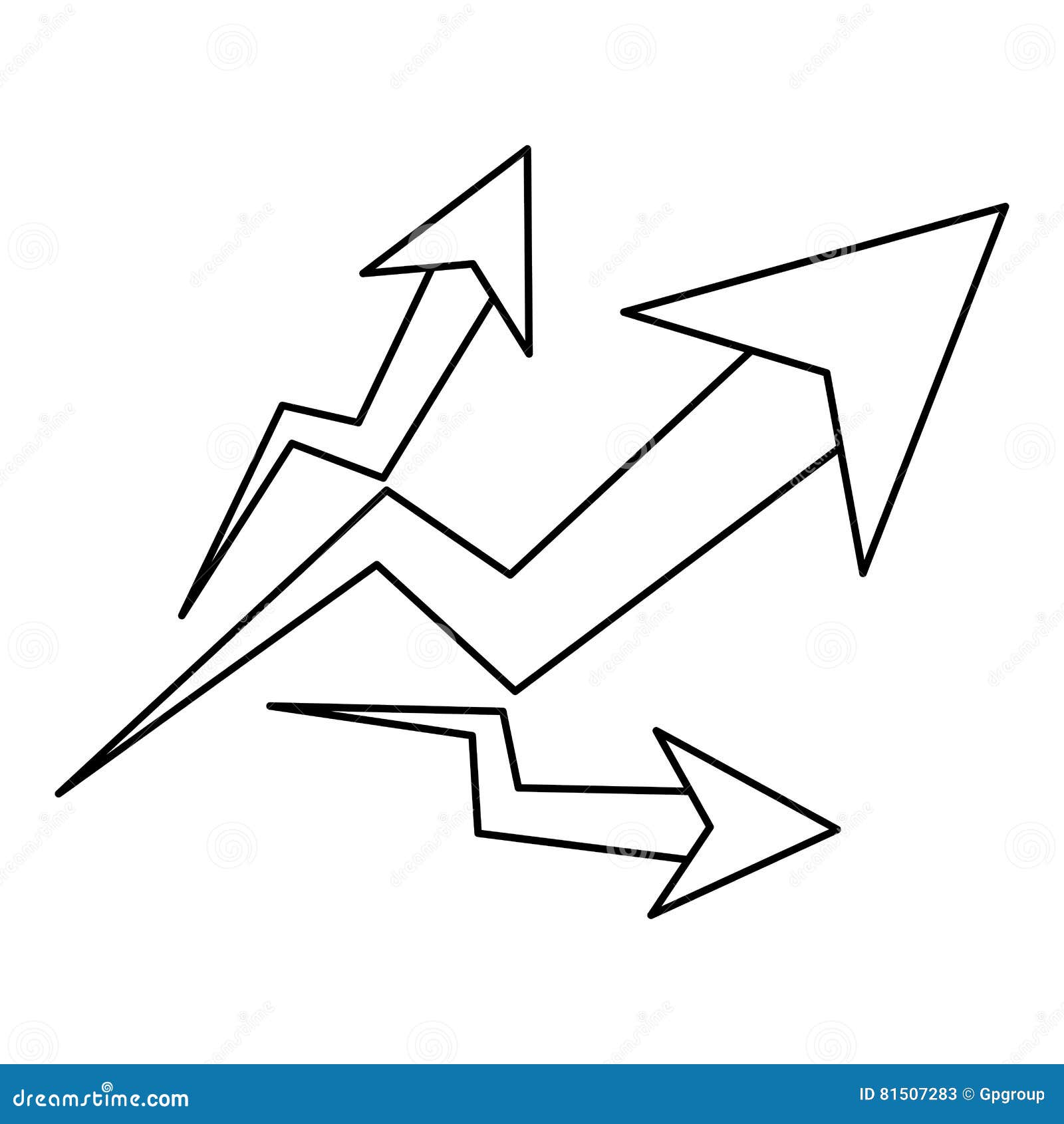 Increase arrow design stock illustration. Illustration of application ...
