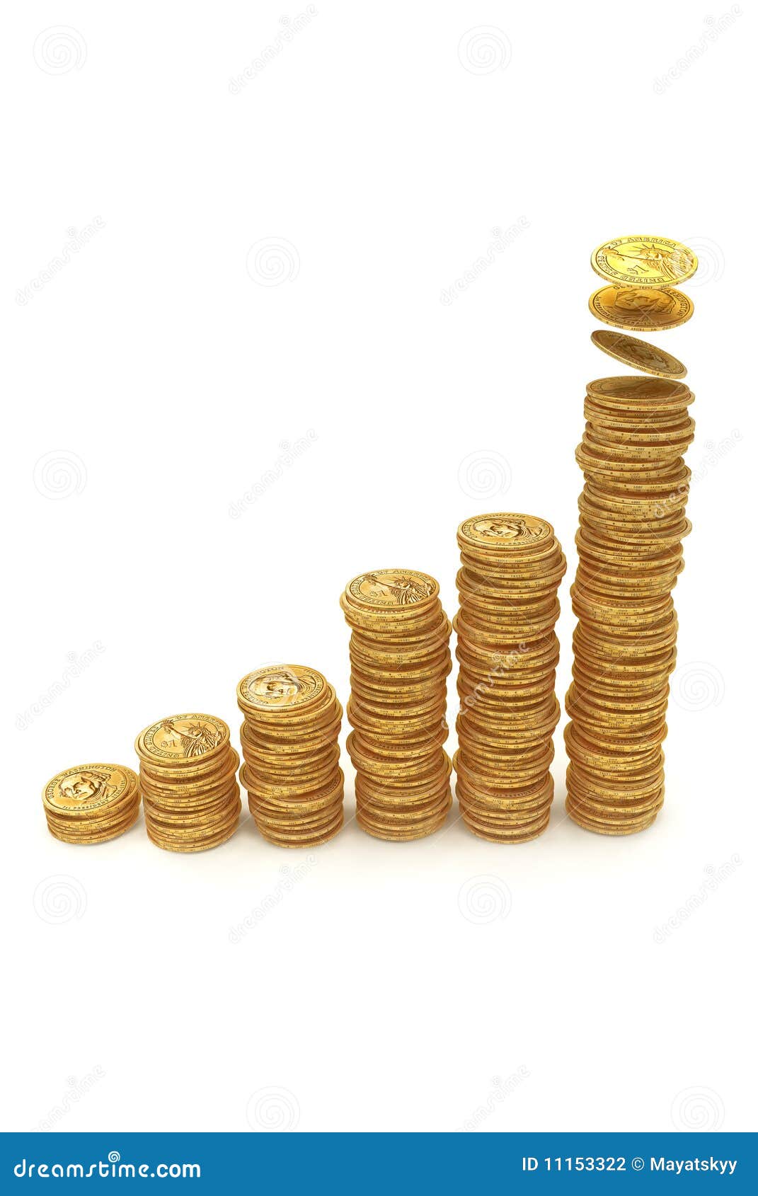 Increase Bars Graph from Gold Dollars Stock Photo - Image of bank ... Increase Bars Graph from Gold Dollars Stock Photo - Image of bank ...