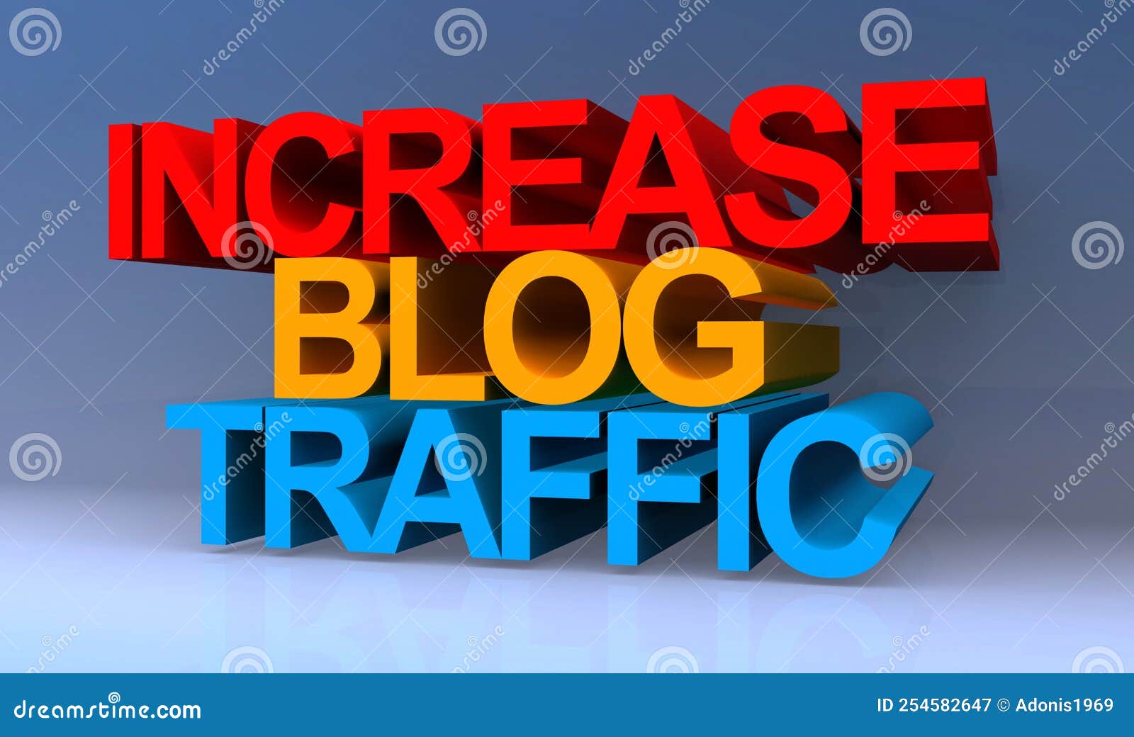 Increase Blog Traffic on Blue Stock Illustration - Illustration of ...