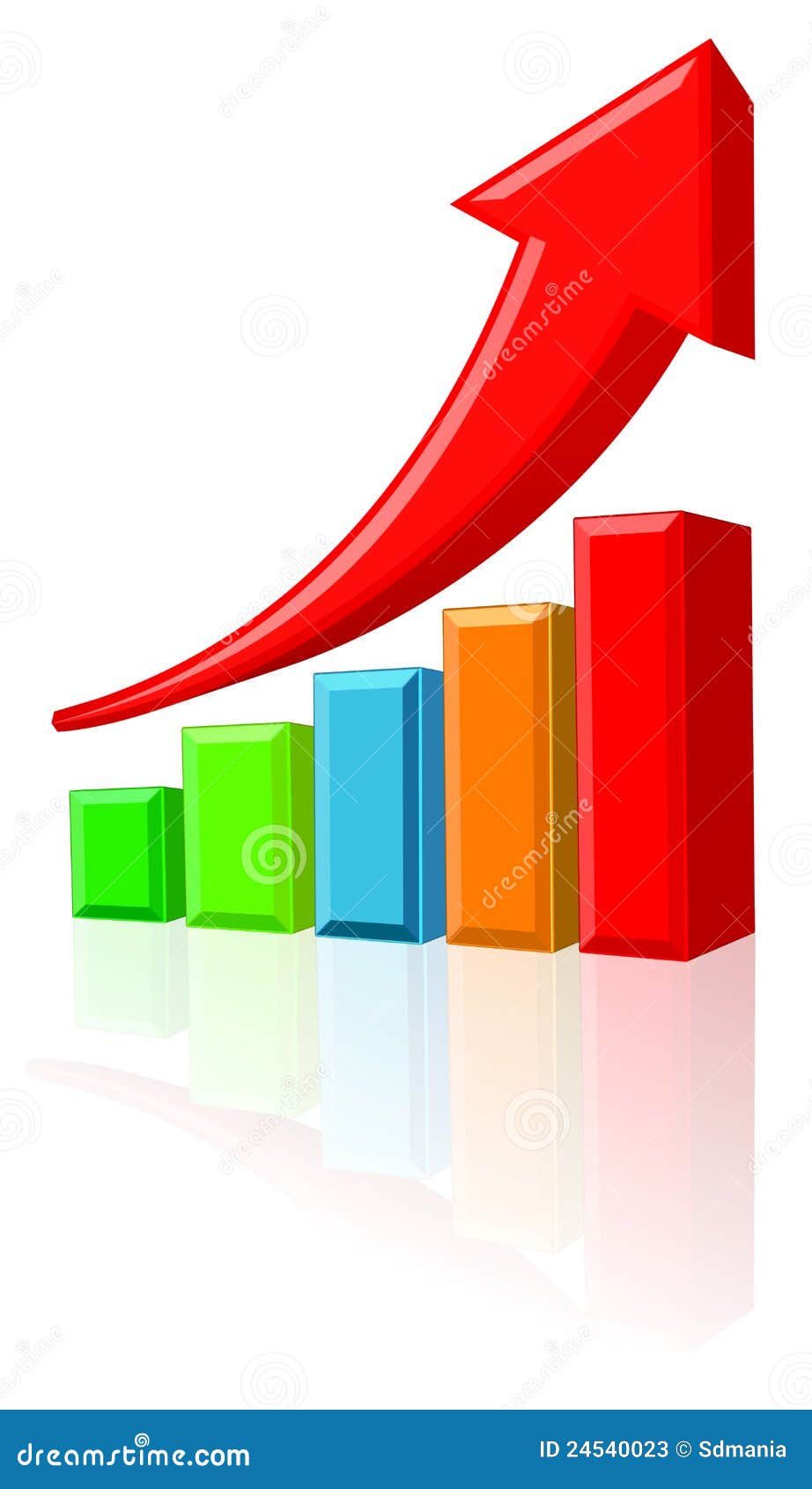 Increase Business Chart stock illustration. Illustration of moving ...