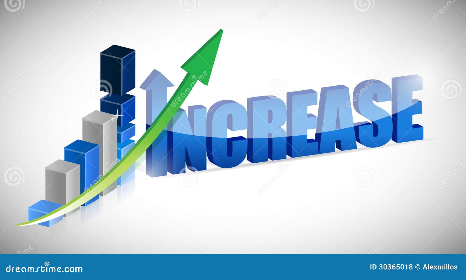 Increase Business Chart and Word Stock Illustration - Illustration of ...