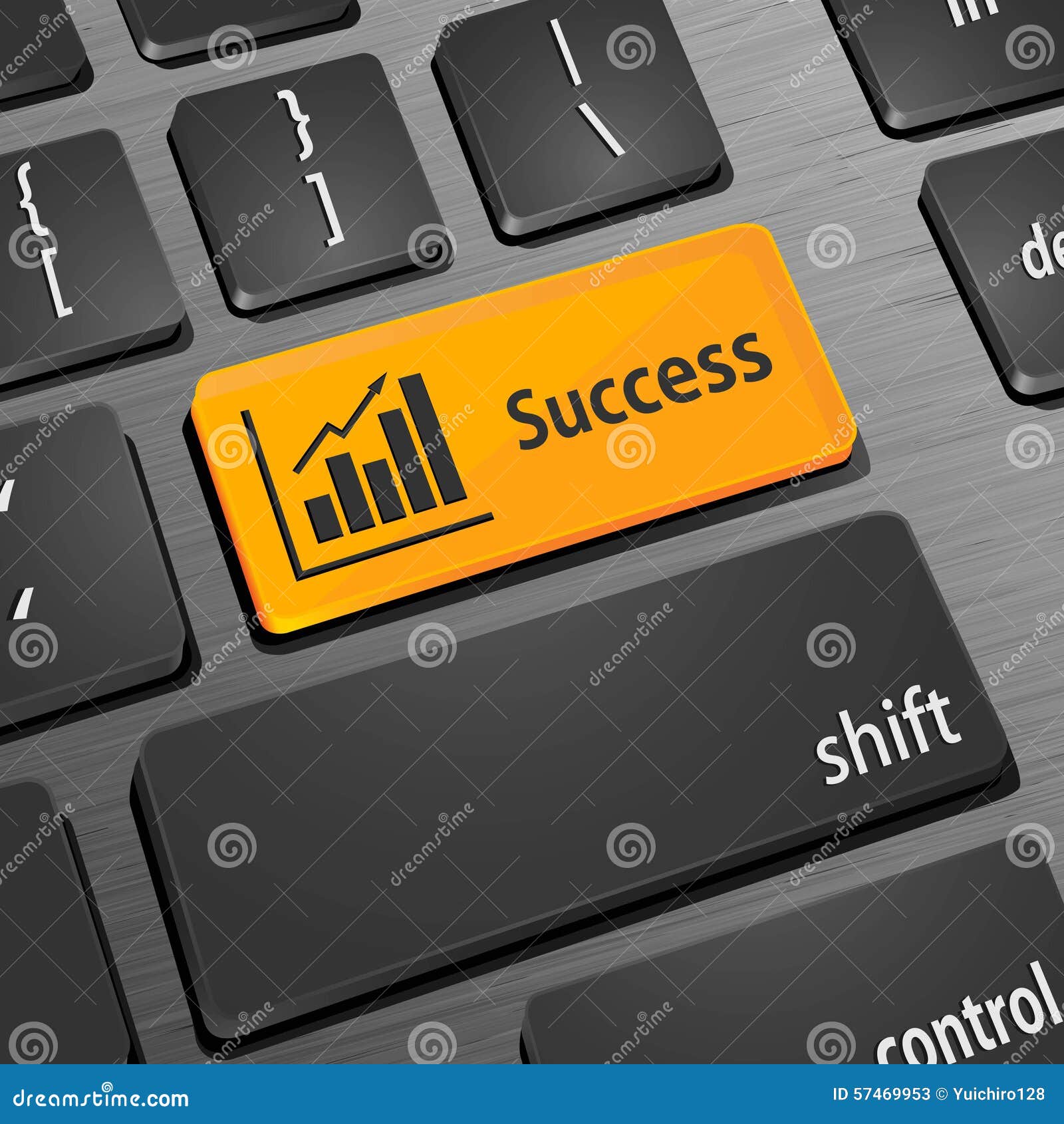 Increase Business Key on the Computer Keyboard Stock Vector ...