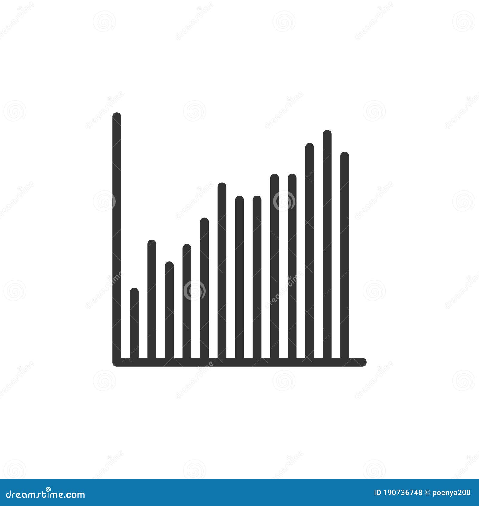 Increase Chart Graph Icon. Business Investment Growing Up Symbol Vector ...