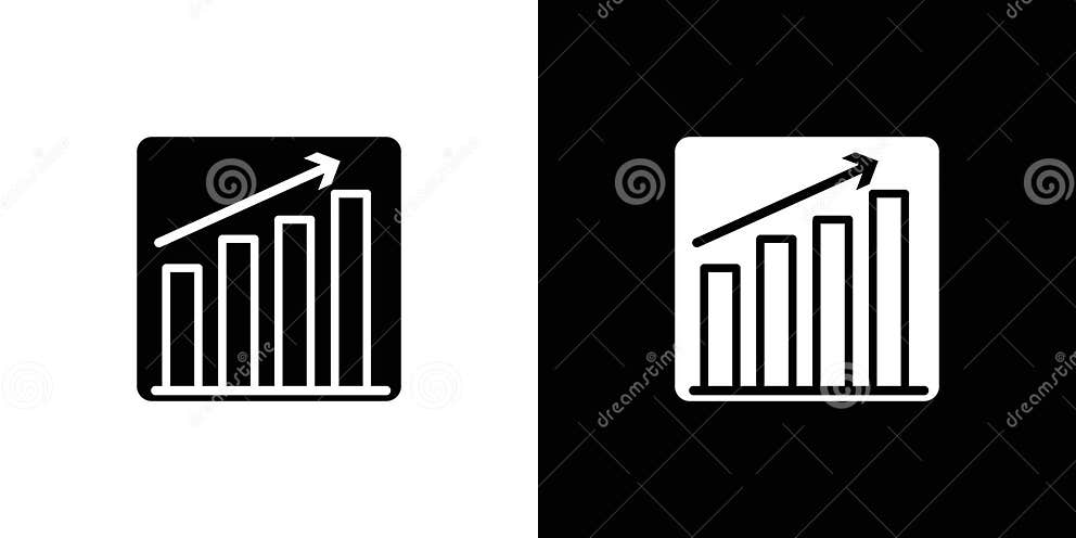 Increase Chart Icon Isolated Flat Vector in Outline Stock Illustration ...