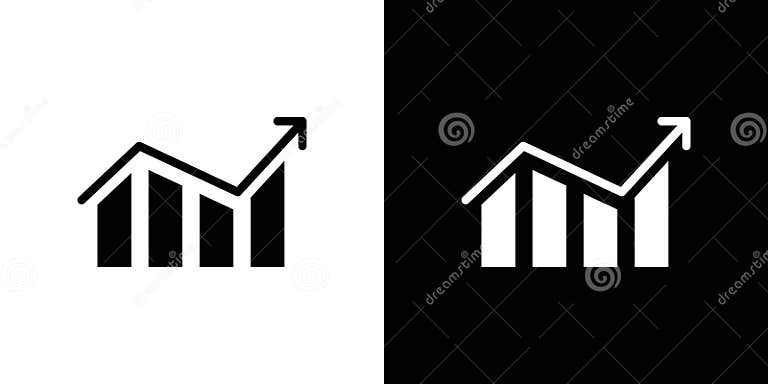 Increase Chart Icon Linear Logo Isolated Stock Vector - Illustration of ...