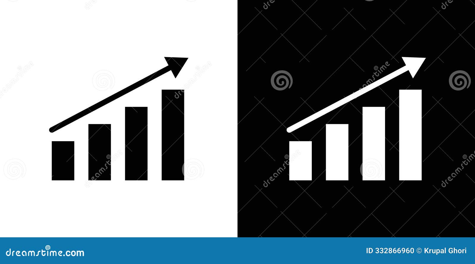 Increase Chart Icon (2) Logo Set Vector Stock Vector - Illustration of ...