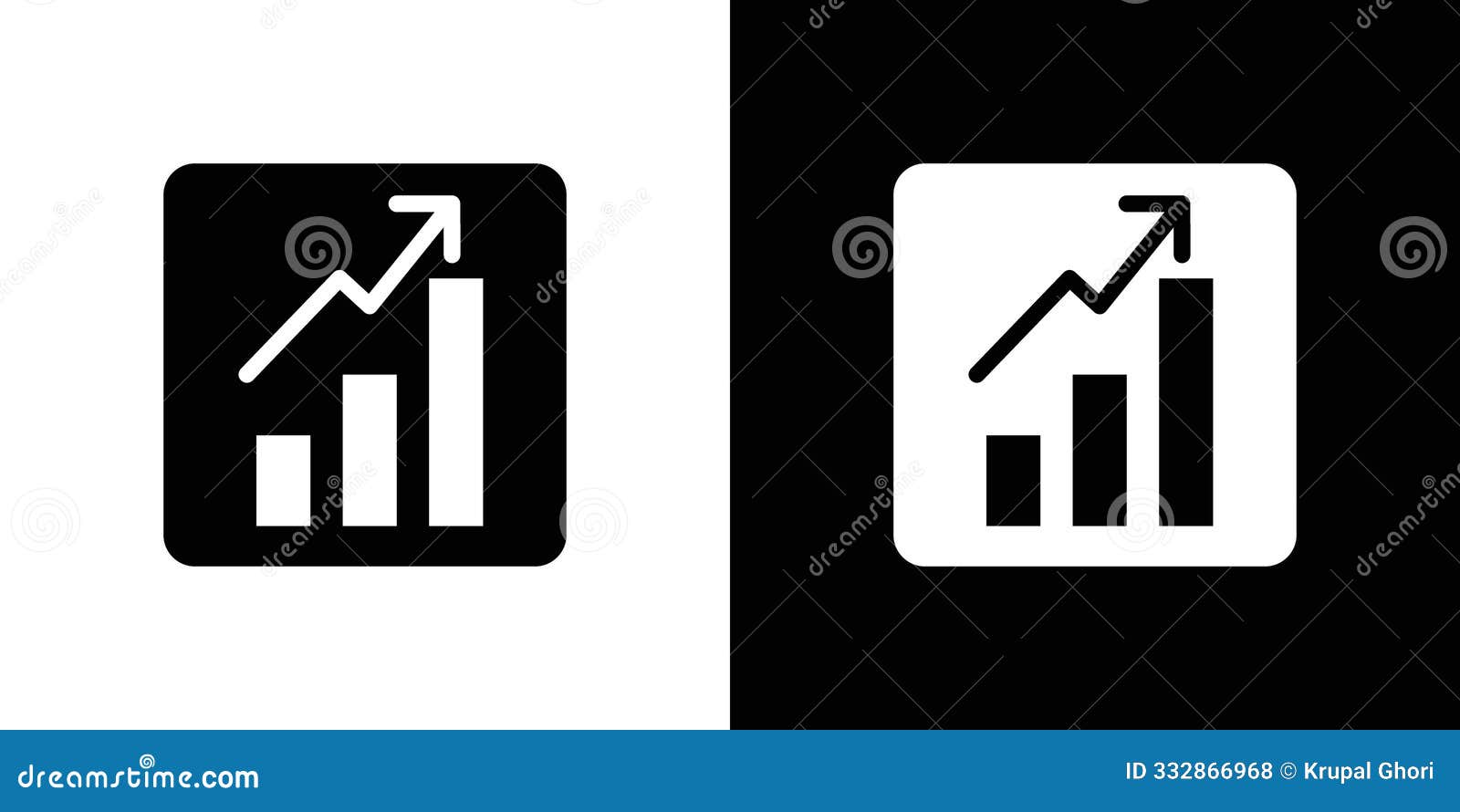Increase Chart Icon Logo Set Vector Stock Vector - Illustration of ...