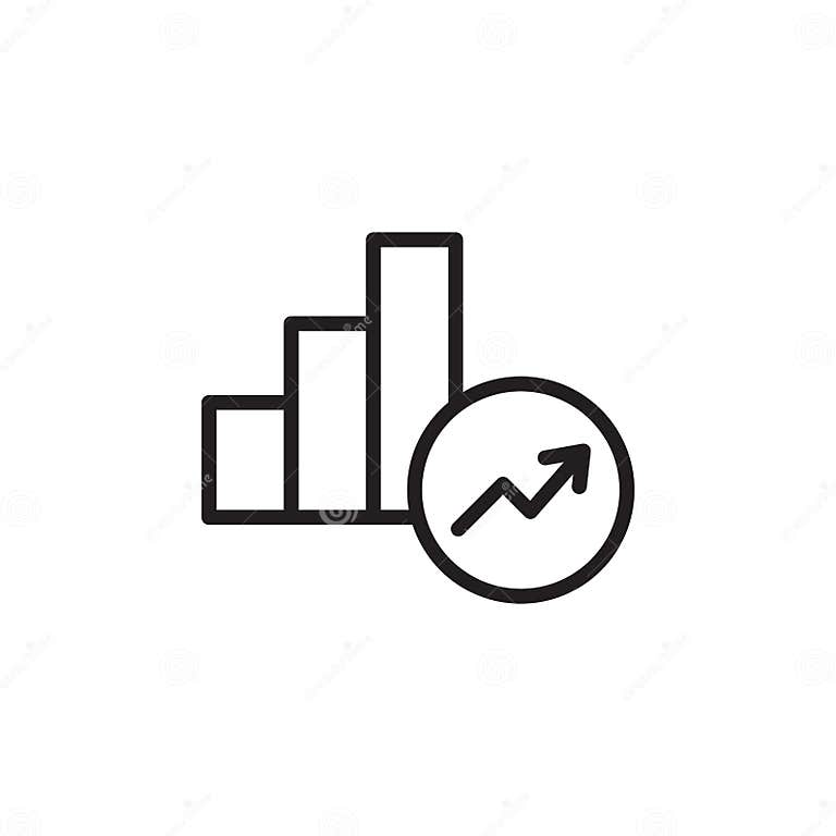 Increase Chart Icon Outline Vector for Web Ui Stock Vector ...