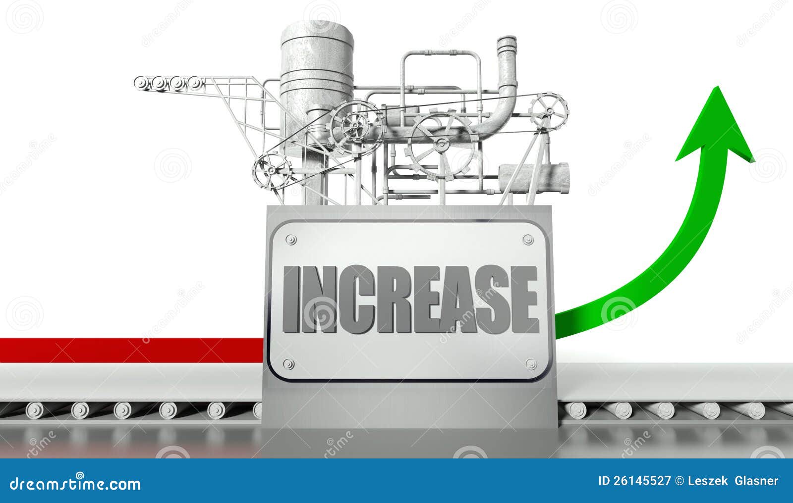 Increase Concept with Graph and Machine Stock Illustration ...